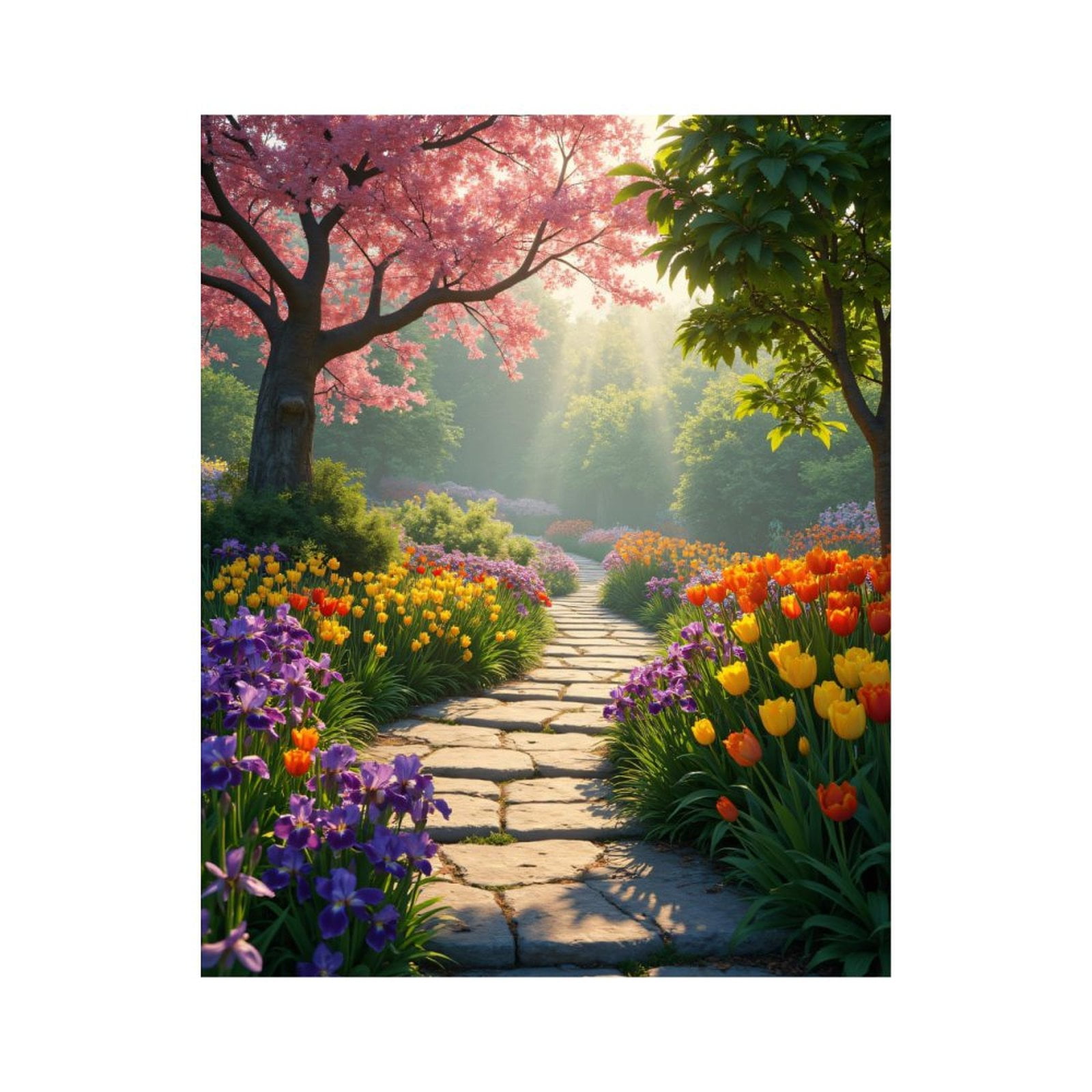 Paint by Numbers Kit for Adults, Colorful Garden Path Spring Bliss ...
