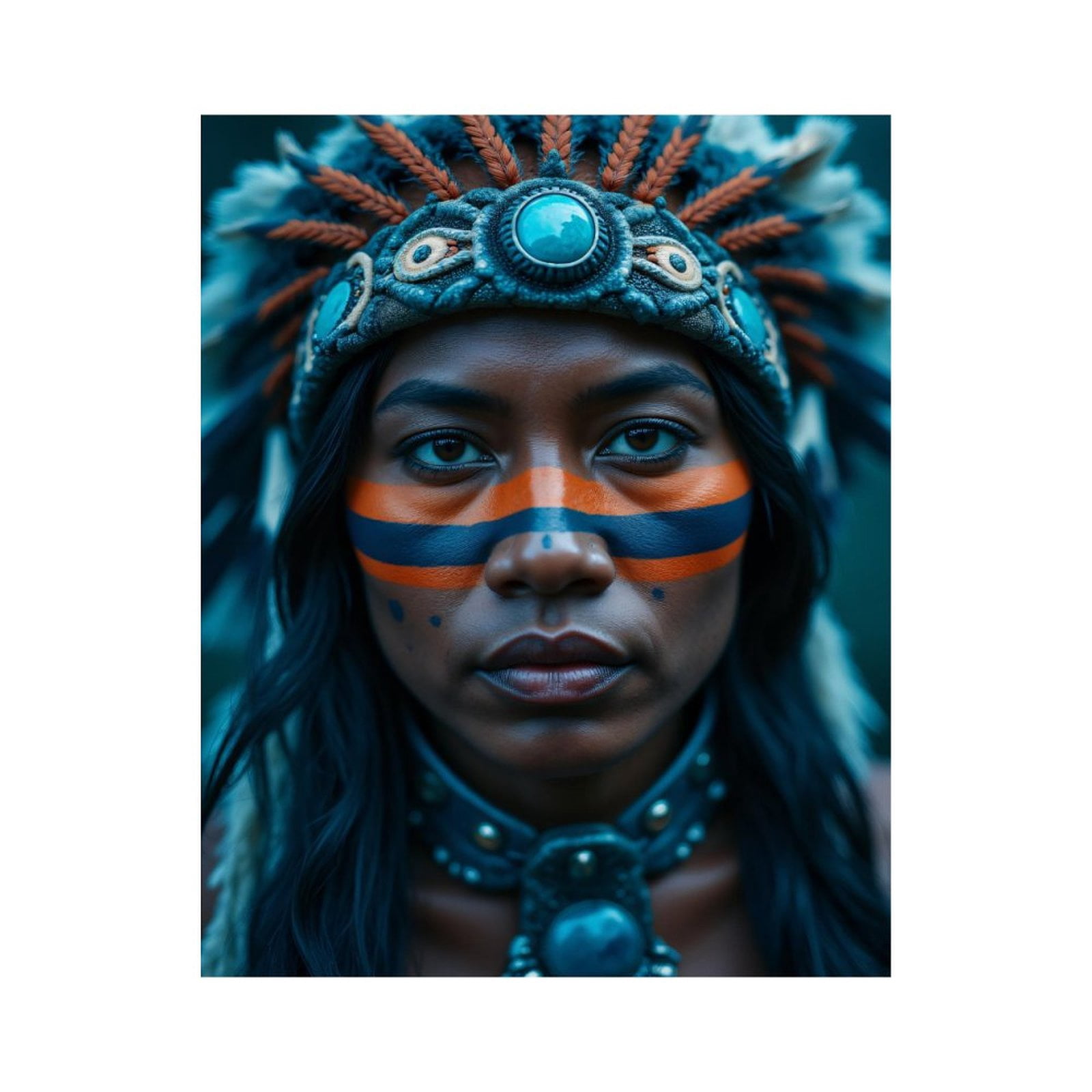 Paint by Numbers Kit for Adults, Colorful Headdress Painted Face ...