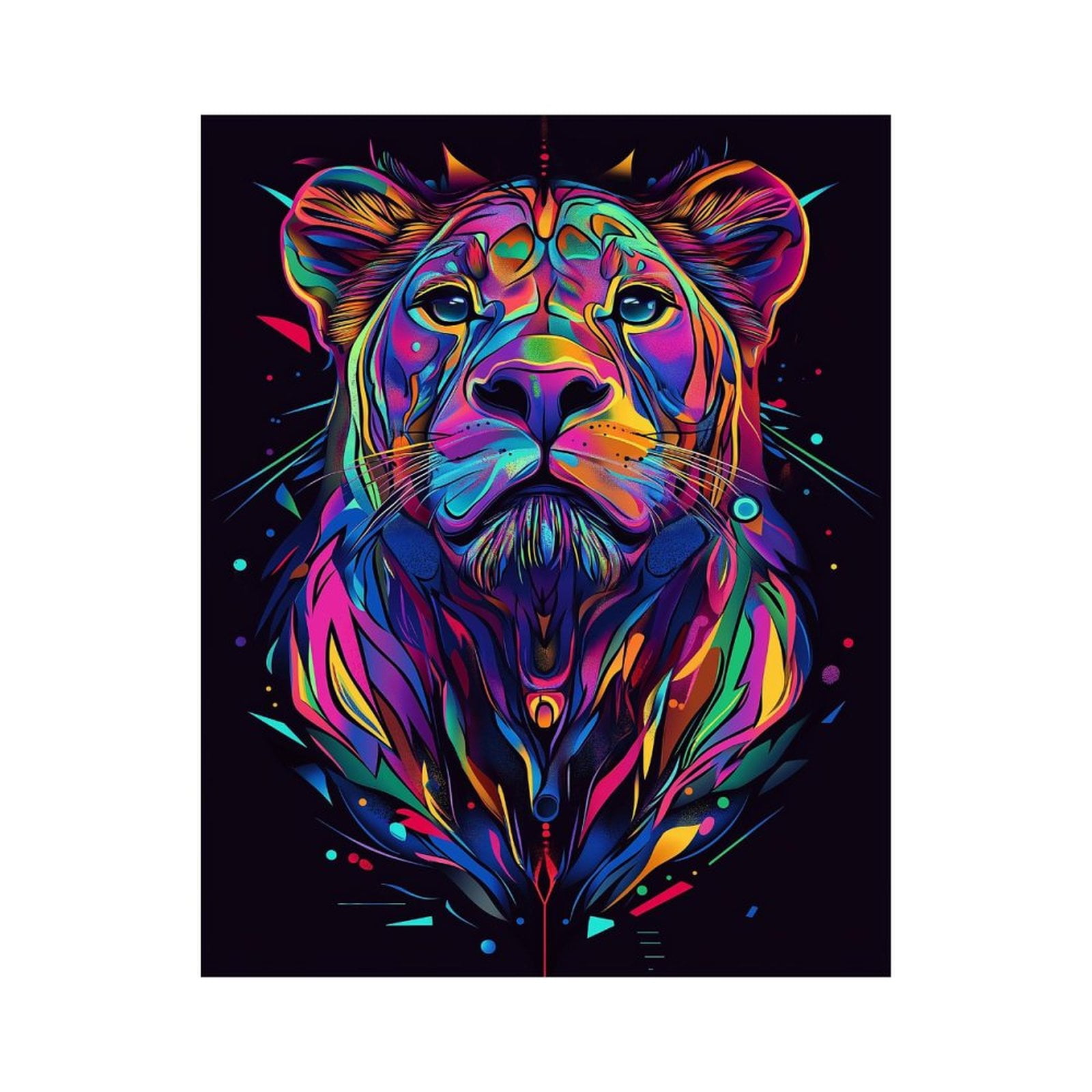 Paint by Numbers Kit for Adults, Colorful Lion Abstract Art Paint by ...
