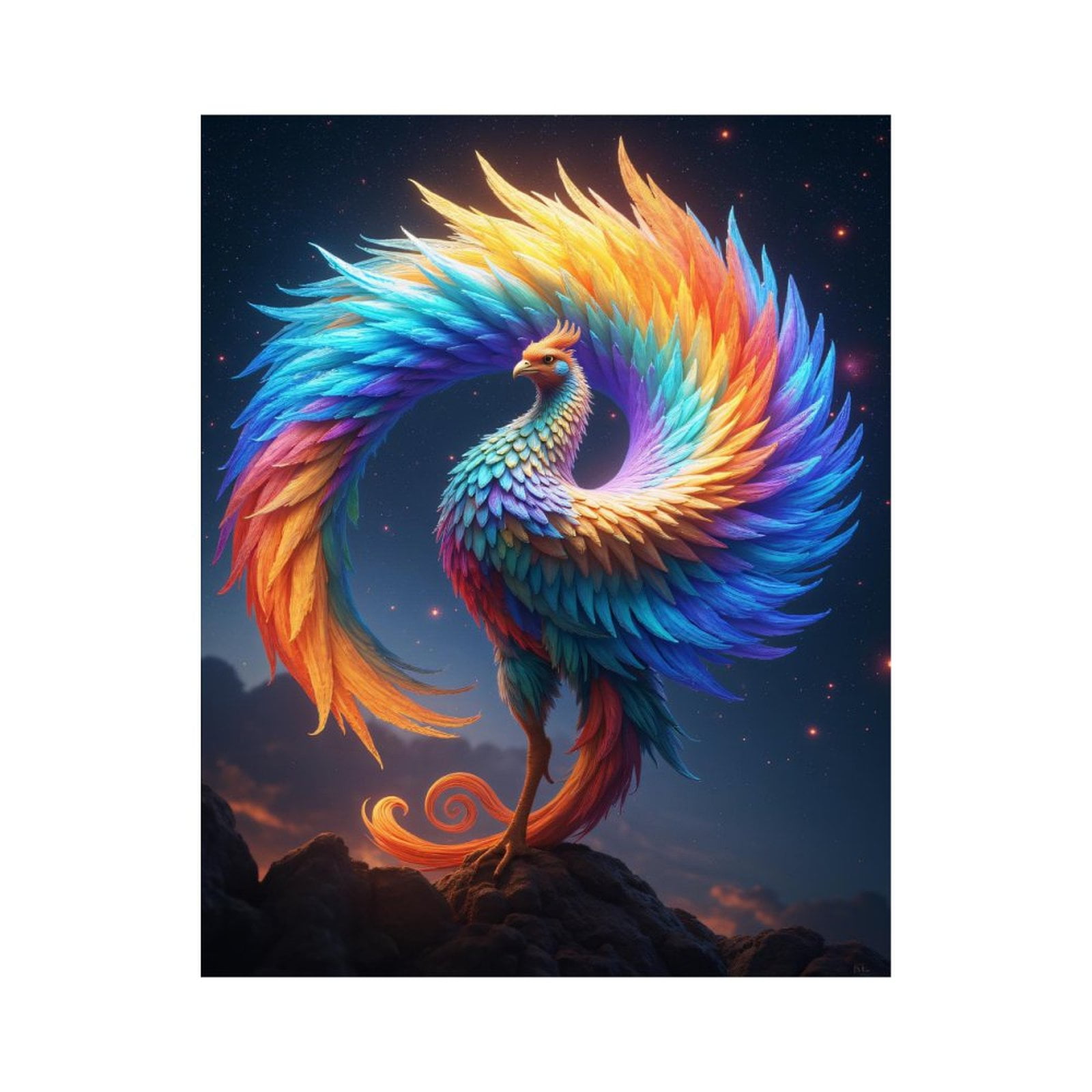 Paint by Numbers Kit for Adults, Colorful Majestic Bird Fantasy Art ...