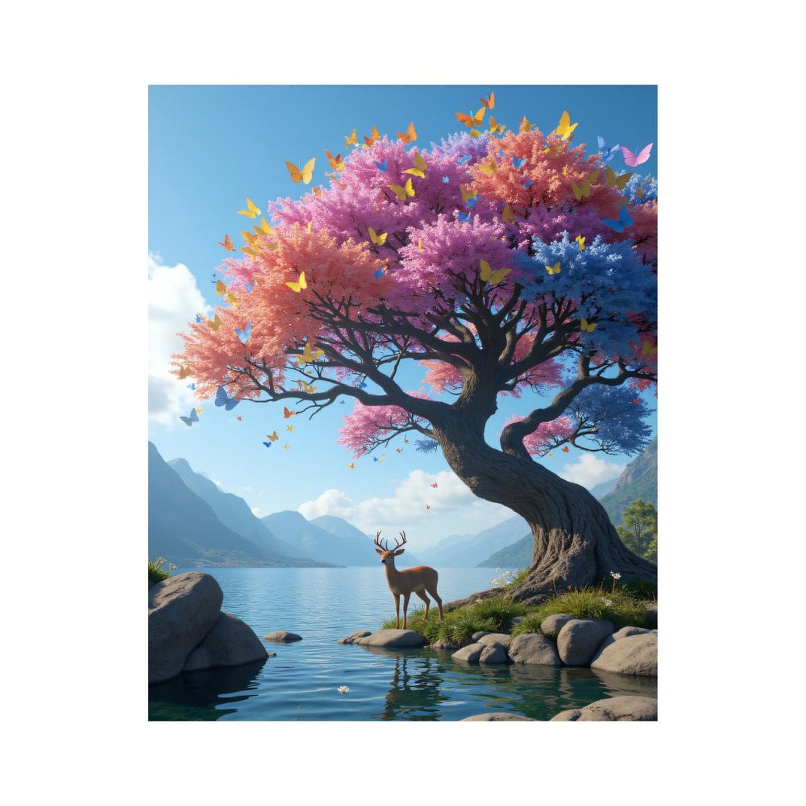 Paint by Numbers Kit for Adults, Colorful Nature Serene Landscape Paint ...