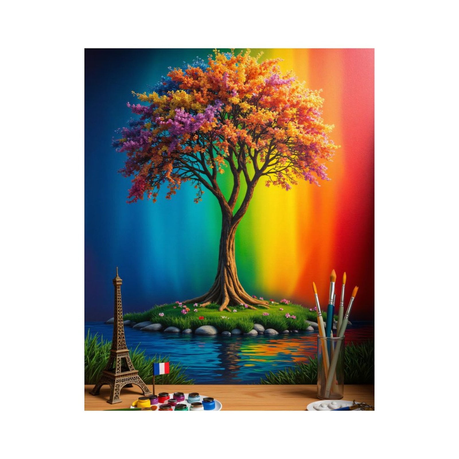 Paint by Numbers Kit for Adults, Colorful Tree Painting Art Supplies Paint by Numbers, Easy ...