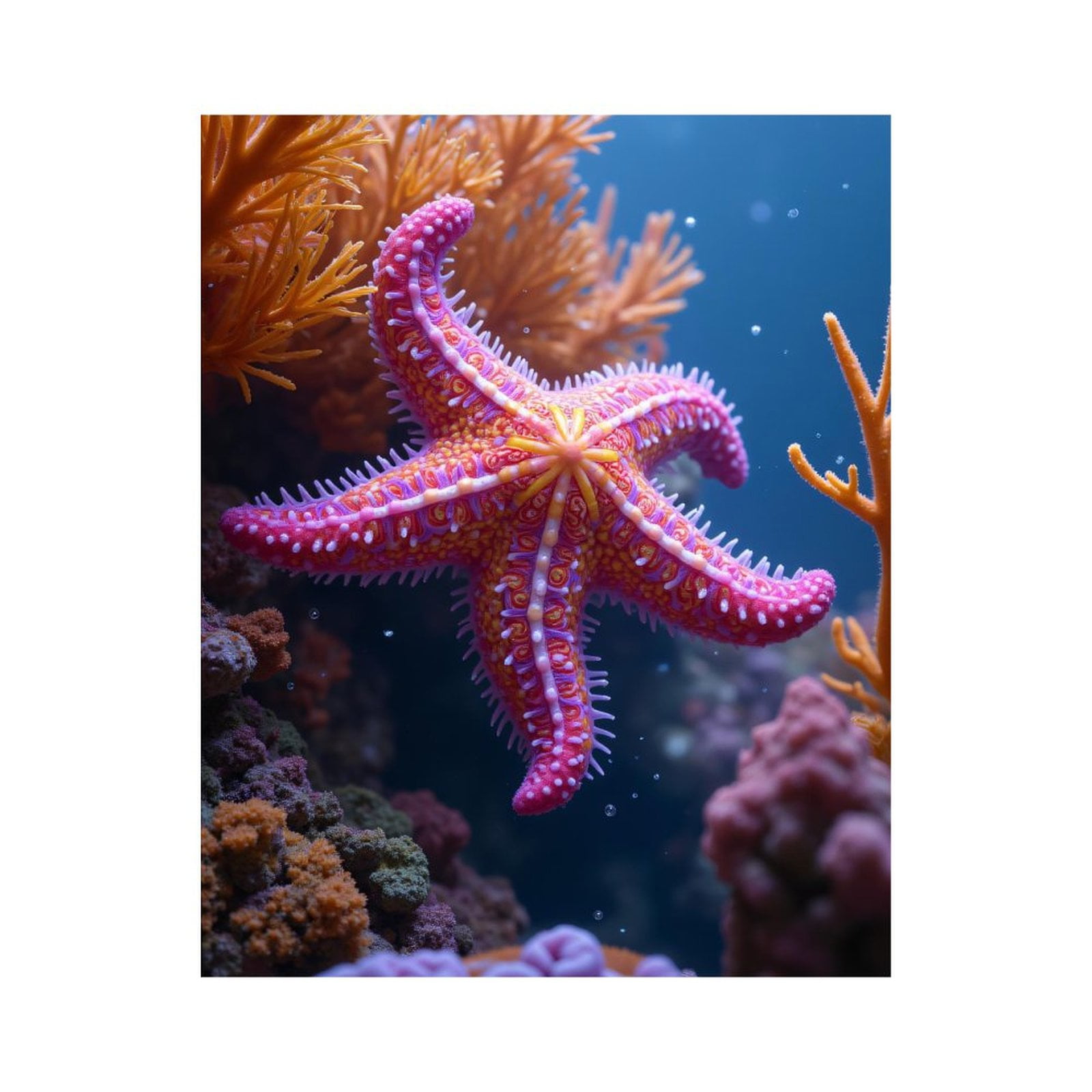 Paint by Numbers Kit for Adults, Coral Reef Starfish Underwater Beauty ...