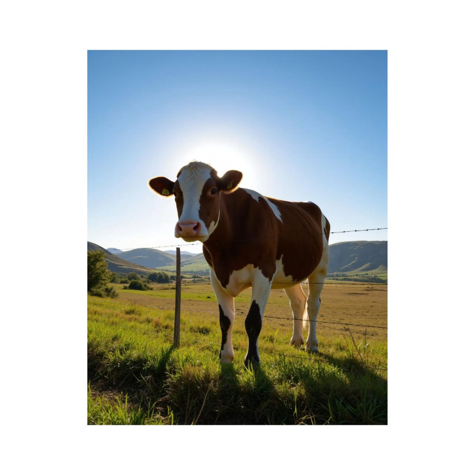 Paint by Numbers Kit for Adults, Cow Pasture Scenic Hills Sunlit Paint ...