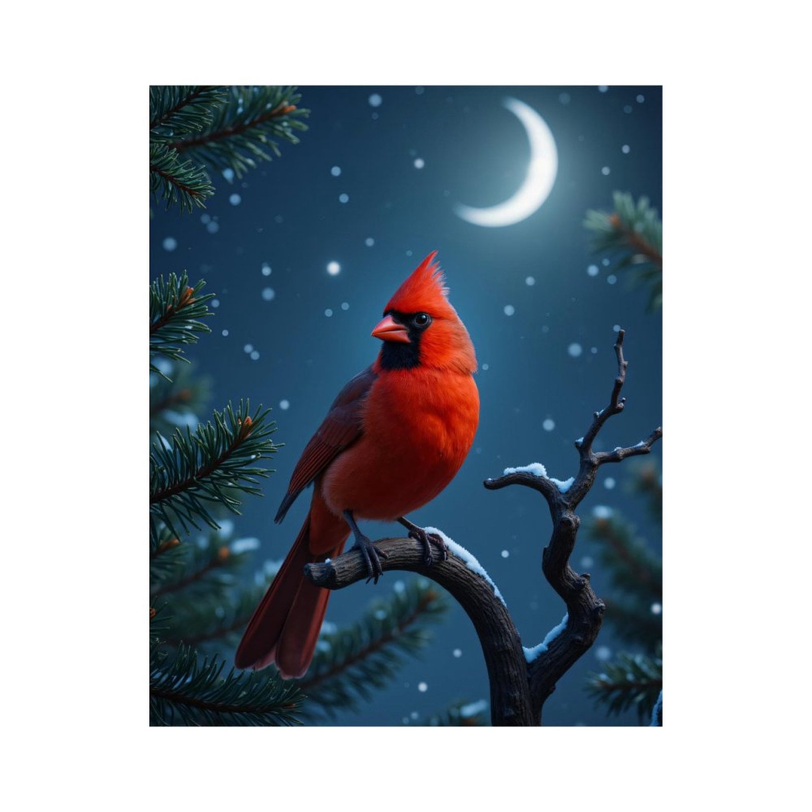 Paint by Numbers Kit for Adults, Crimson Bird Night Sky Paint by ...