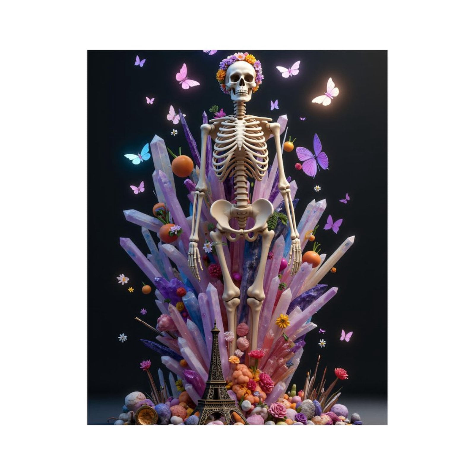 Paint by Numbers Kit for Adults, Crystal Skeleton Butterflies Display ...