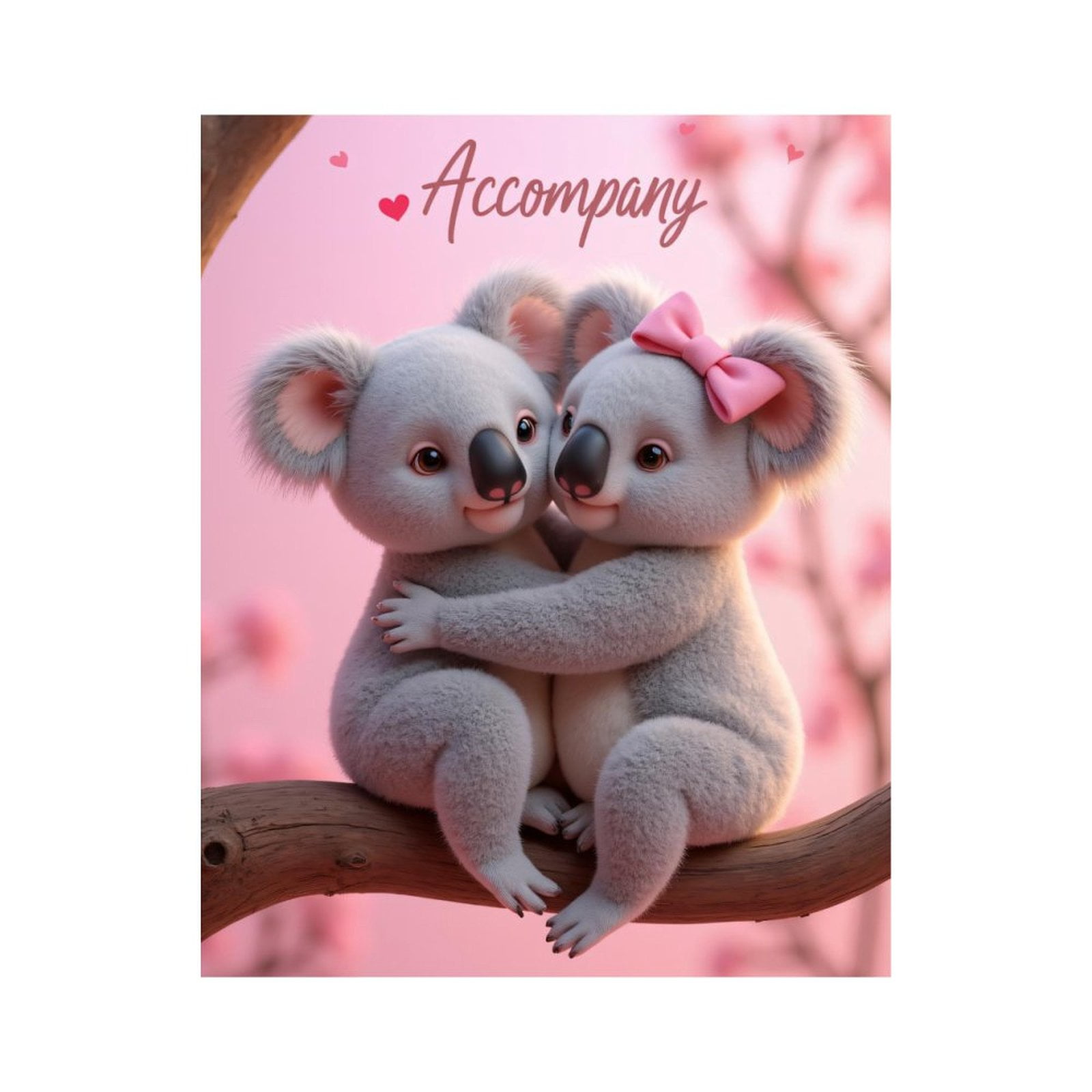 Paint by Numbers Kit for Adults, Cute Koalas Hugging Pink Background ...