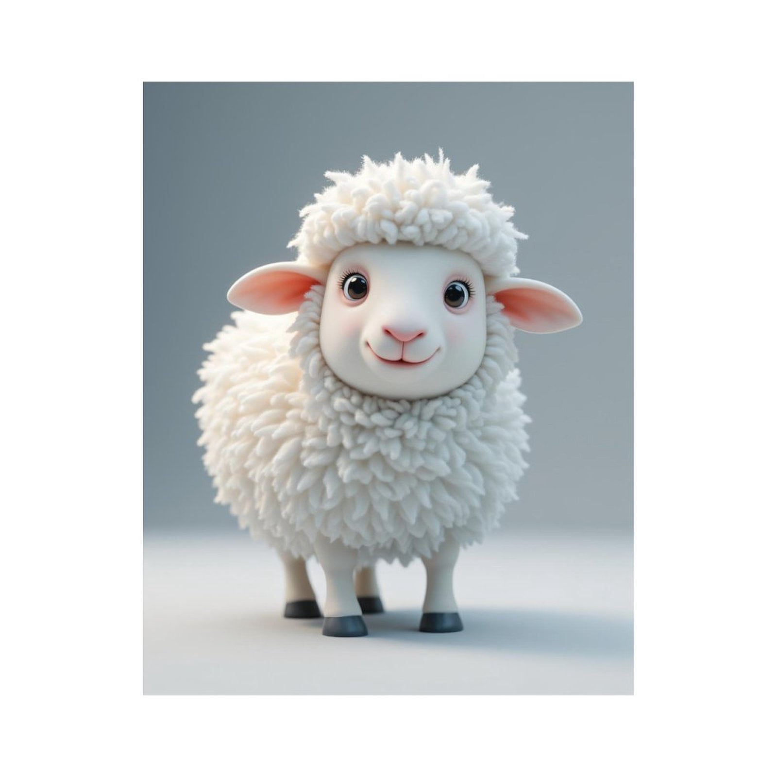 Paint by Numbers Kit for Adults, Cute Lamb Cartoon Character Paint by ...