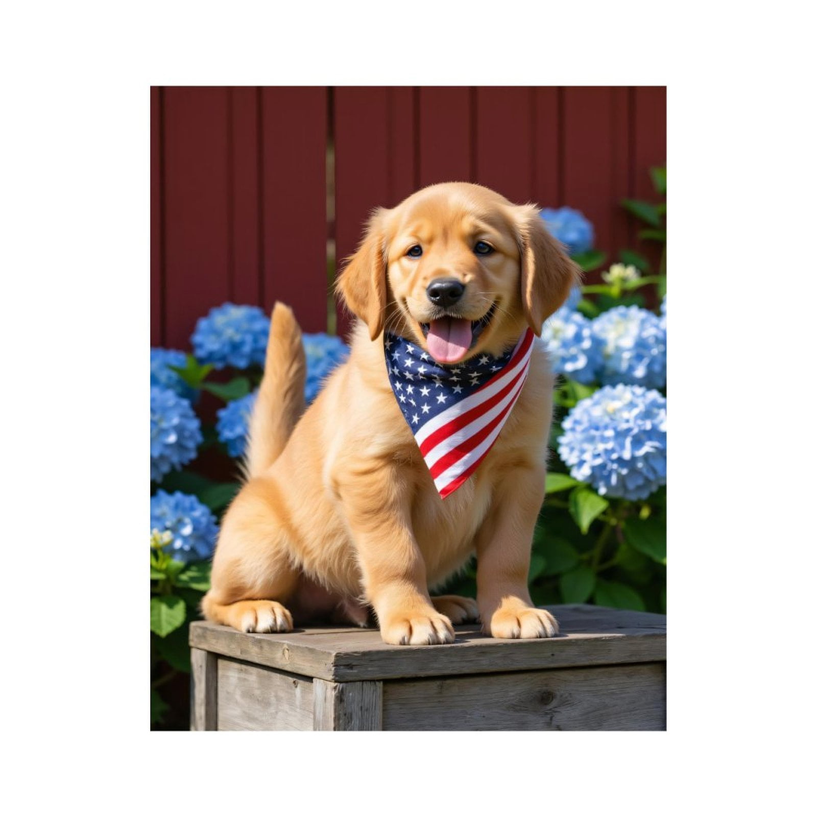 Paint by Numbers Kit for Adults, Cute Puppy Bandana Hydrangeas Paint by ...