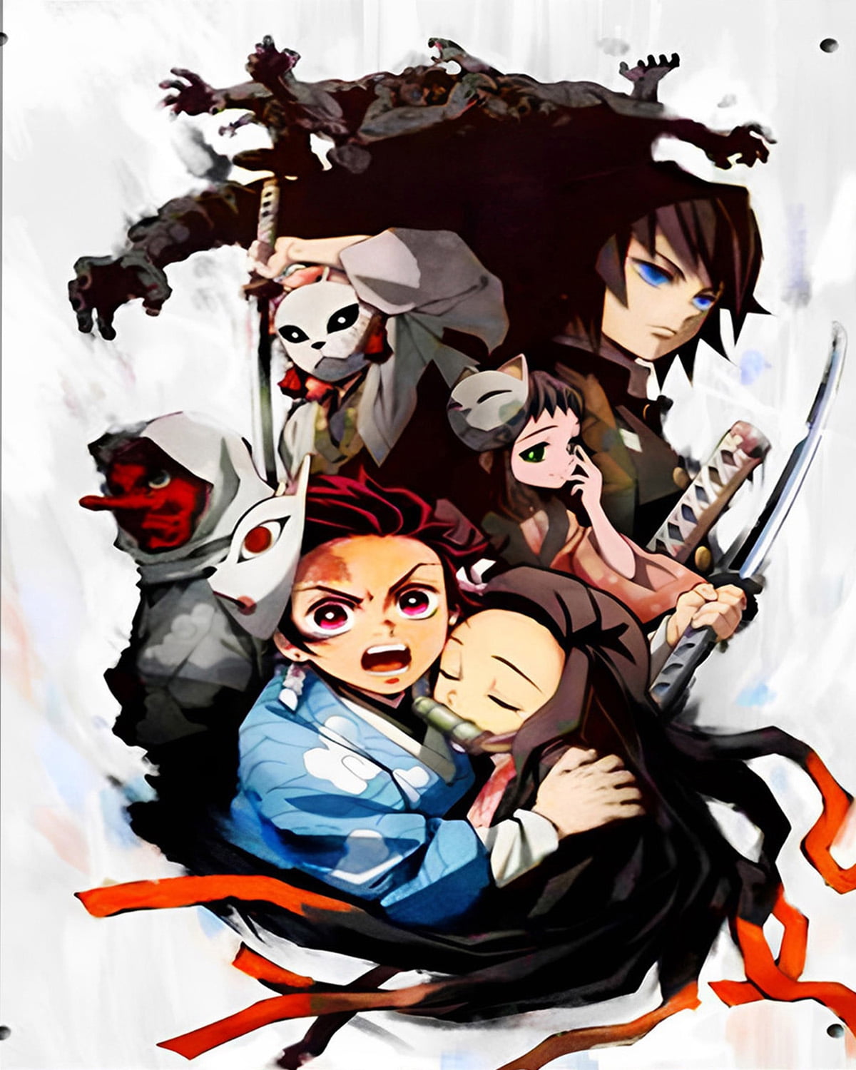 Paint by Numbers Kit for Adults -Demon Slayer Anime- Beginner DIY Color ...