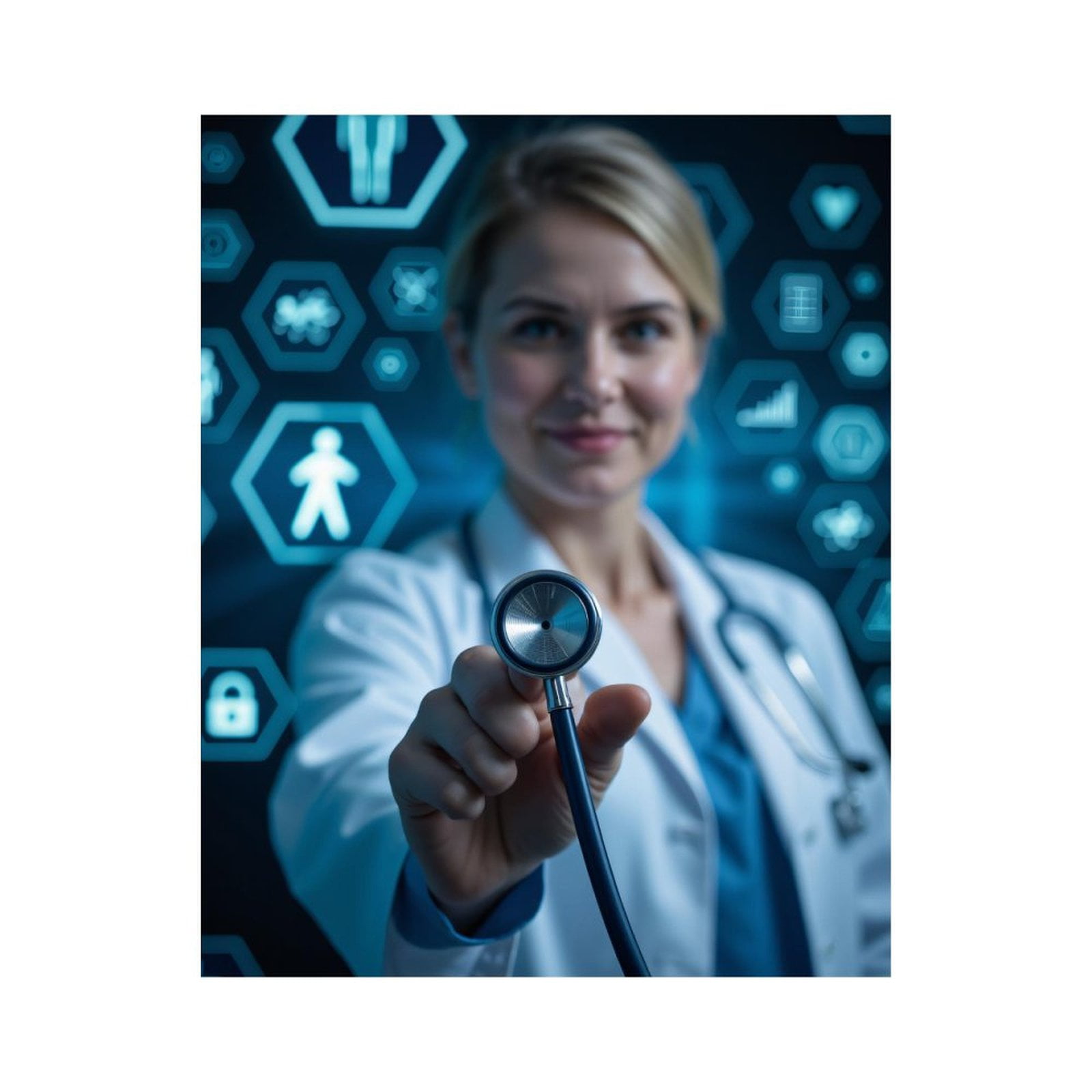 Paint by Numbers Kit for Adults, Doctor Stethoscope Technology Symbols ...