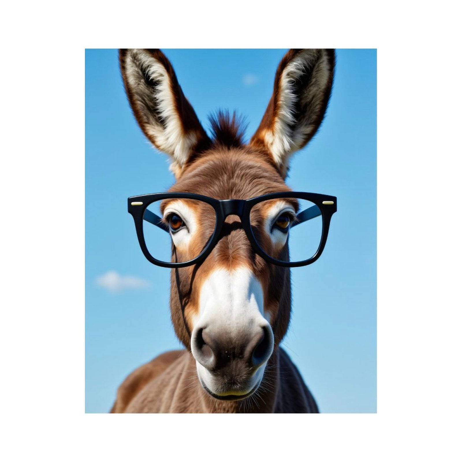 Paint by Numbers Kit for Adults, Donkey With Glasses Funny Portrait Paint by Numbers, Easy Paint ...