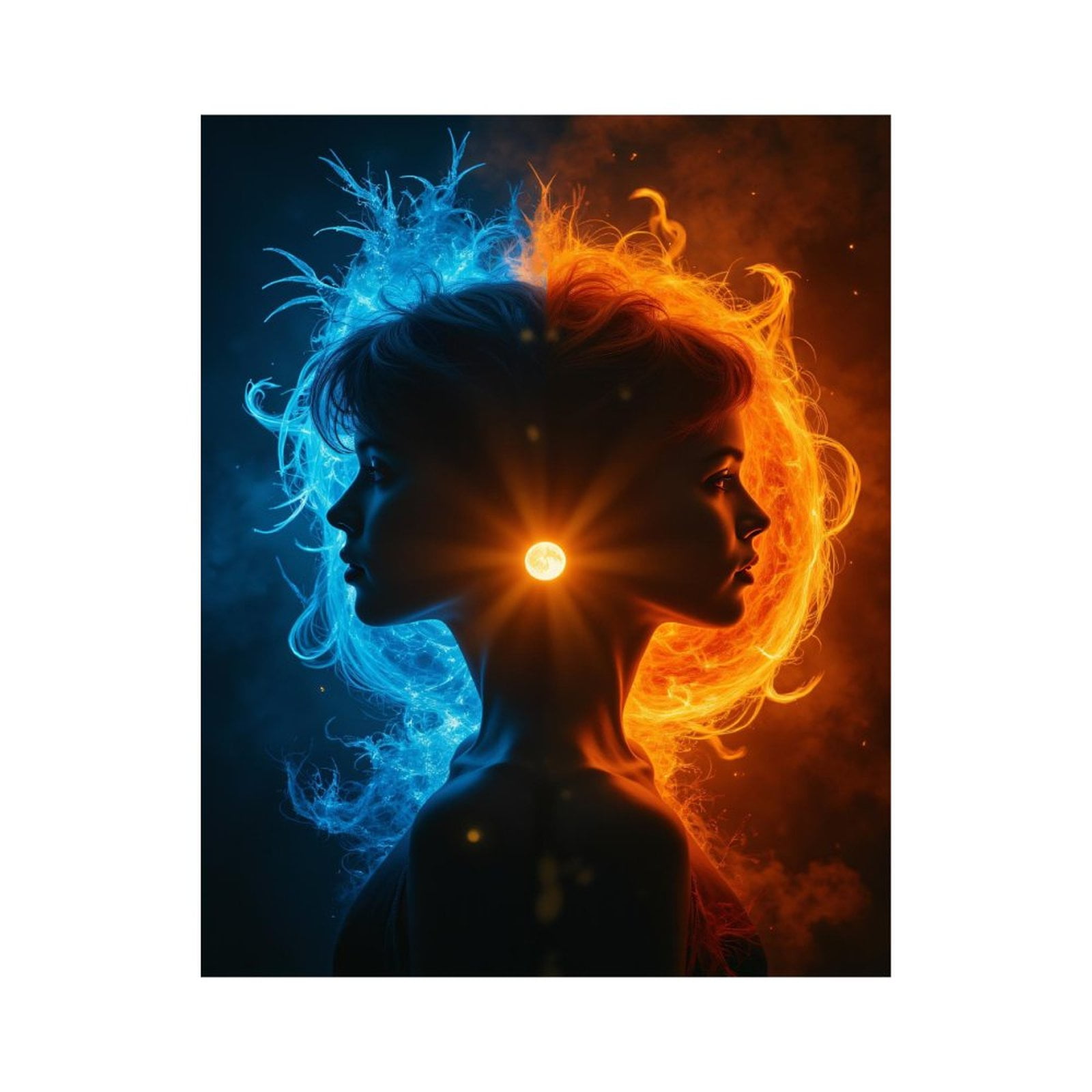 Paint by Numbers Kit for Adults, Dual Elemental Energy Balance Paint by ...