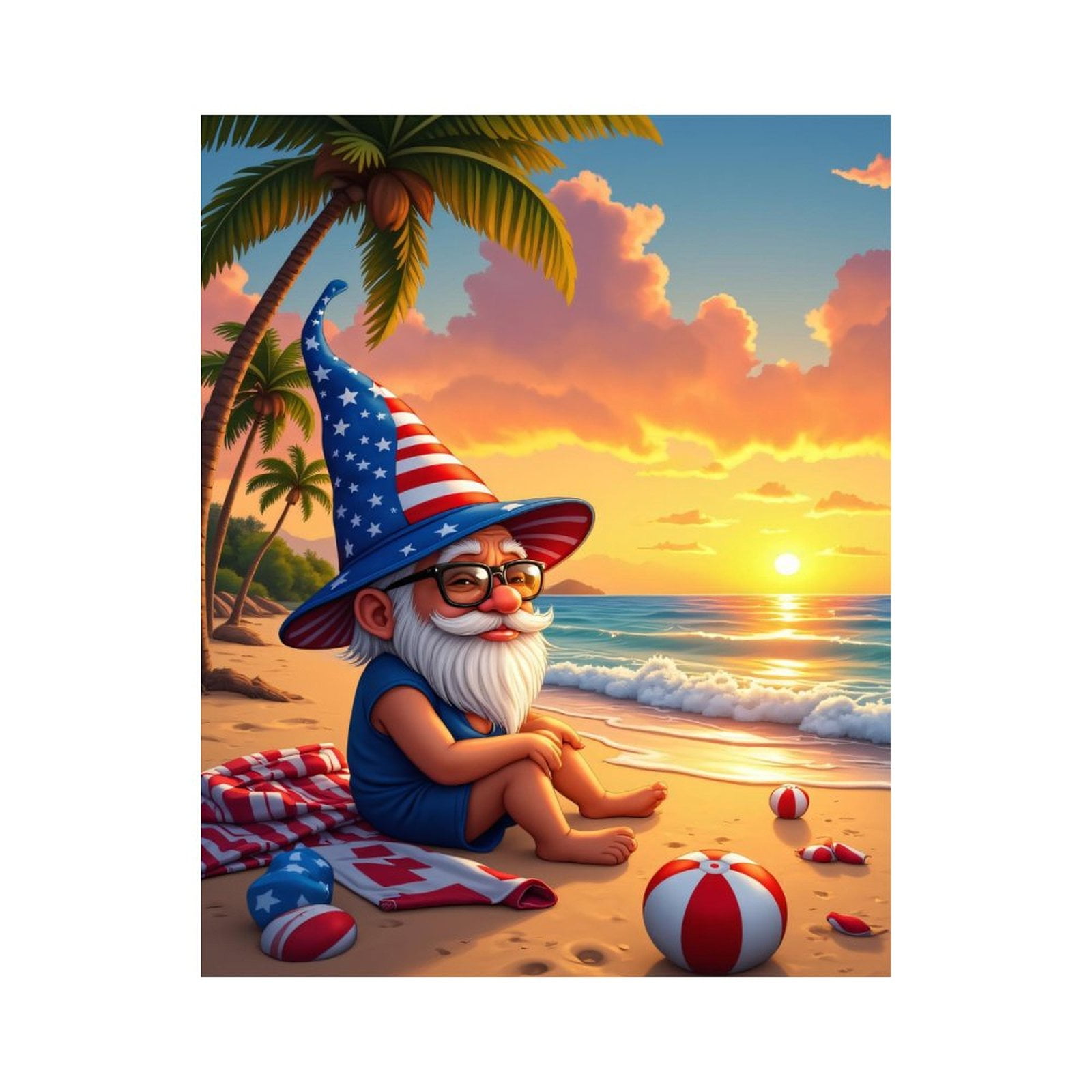 Paint by Numbers Kit for Adults, Elderly Wizard Beach Sunset Scene Paint by Numbers, Easy Paint ...