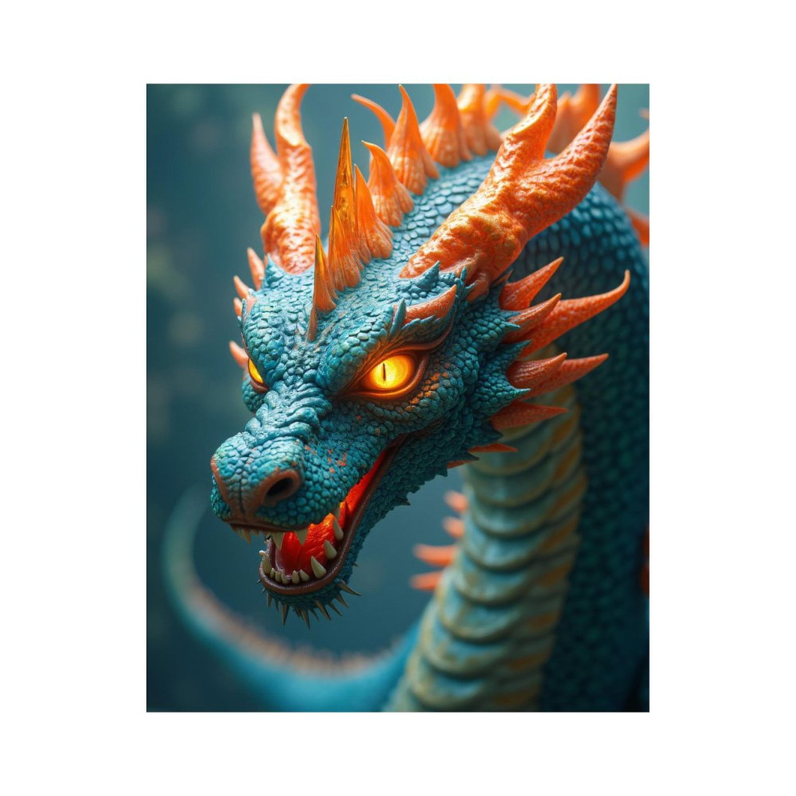 Paint by Numbers Kit for Adults, Fiery Dragon Mythical Creature Paint ...