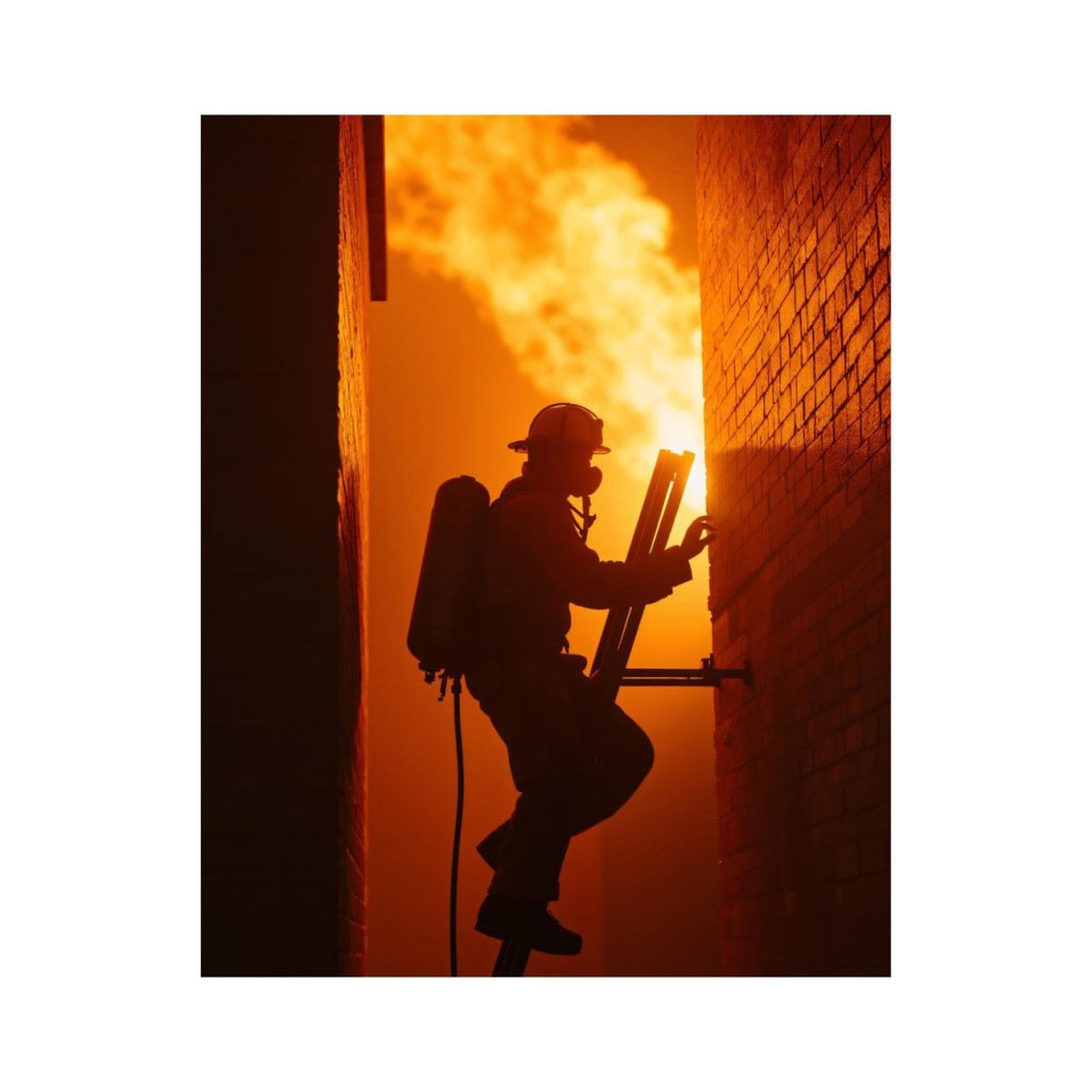 Paint by Numbers Kit for Adults, Firefighter Ladder Blaze Rescue Paint ...