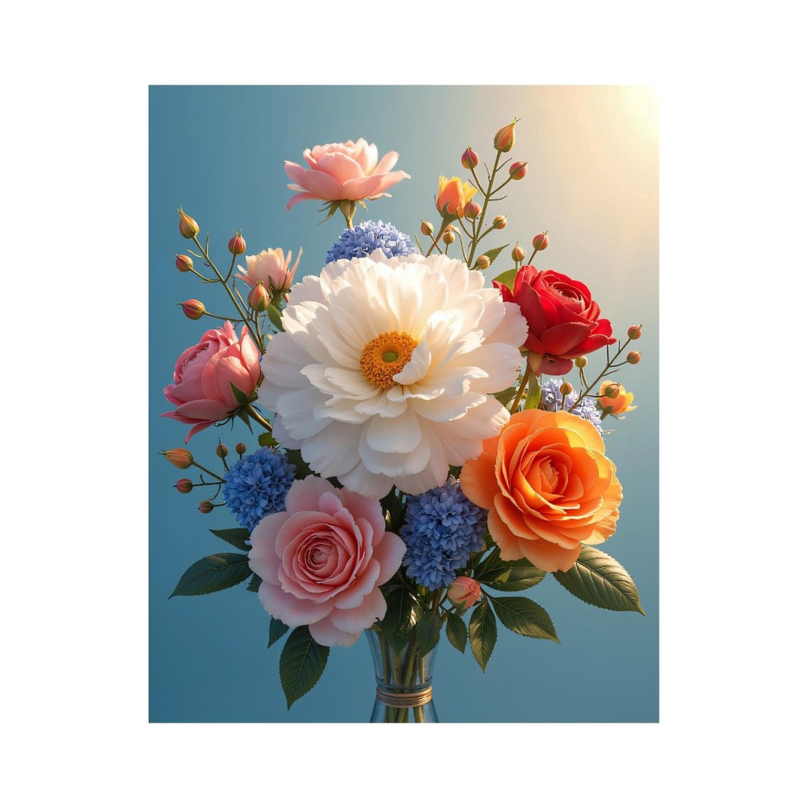 Paint by Numbers Kit for Adults, Floral Bouquet Vibrant Colors Paint by ...