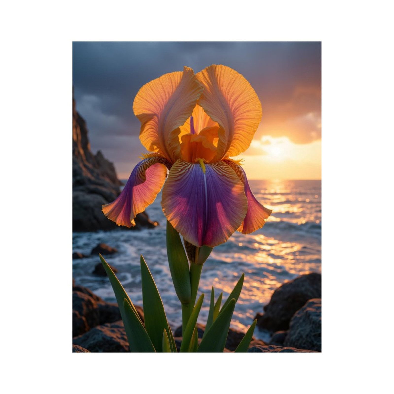 Paint by Numbers Kit for Adults, Flower Sunset Coastal Beauty Paint by ...