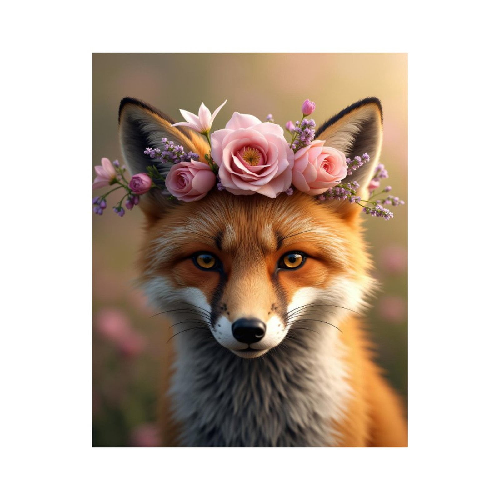 Paint by Numbers Kit for Adults, Fox With Floral Crown Paint by Numbers ...