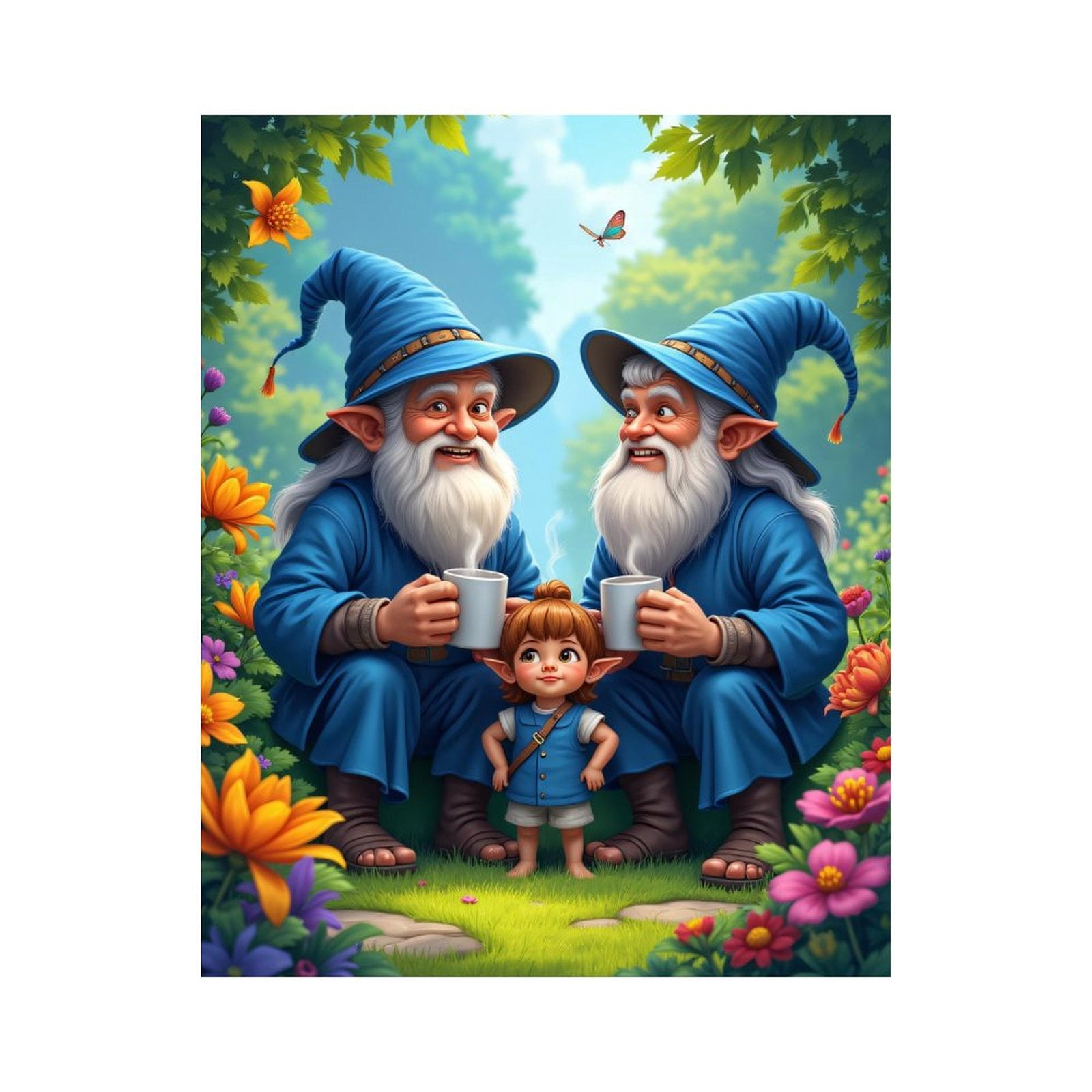 Paint by Numbers Kit for Adults, Garden Gnomes Family Gathering Paint ...