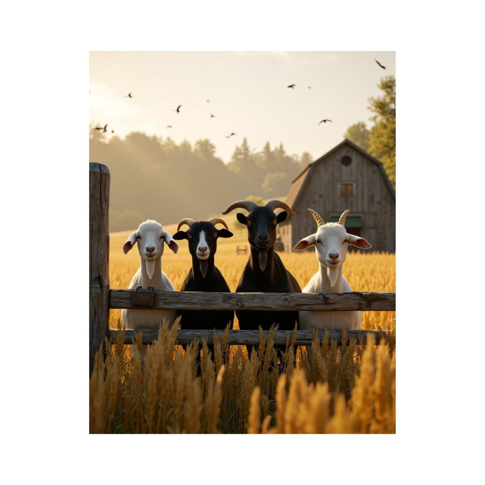 Paint by Numbers Kit for Adults, Goats In Golden Field Paint by Numbers ...