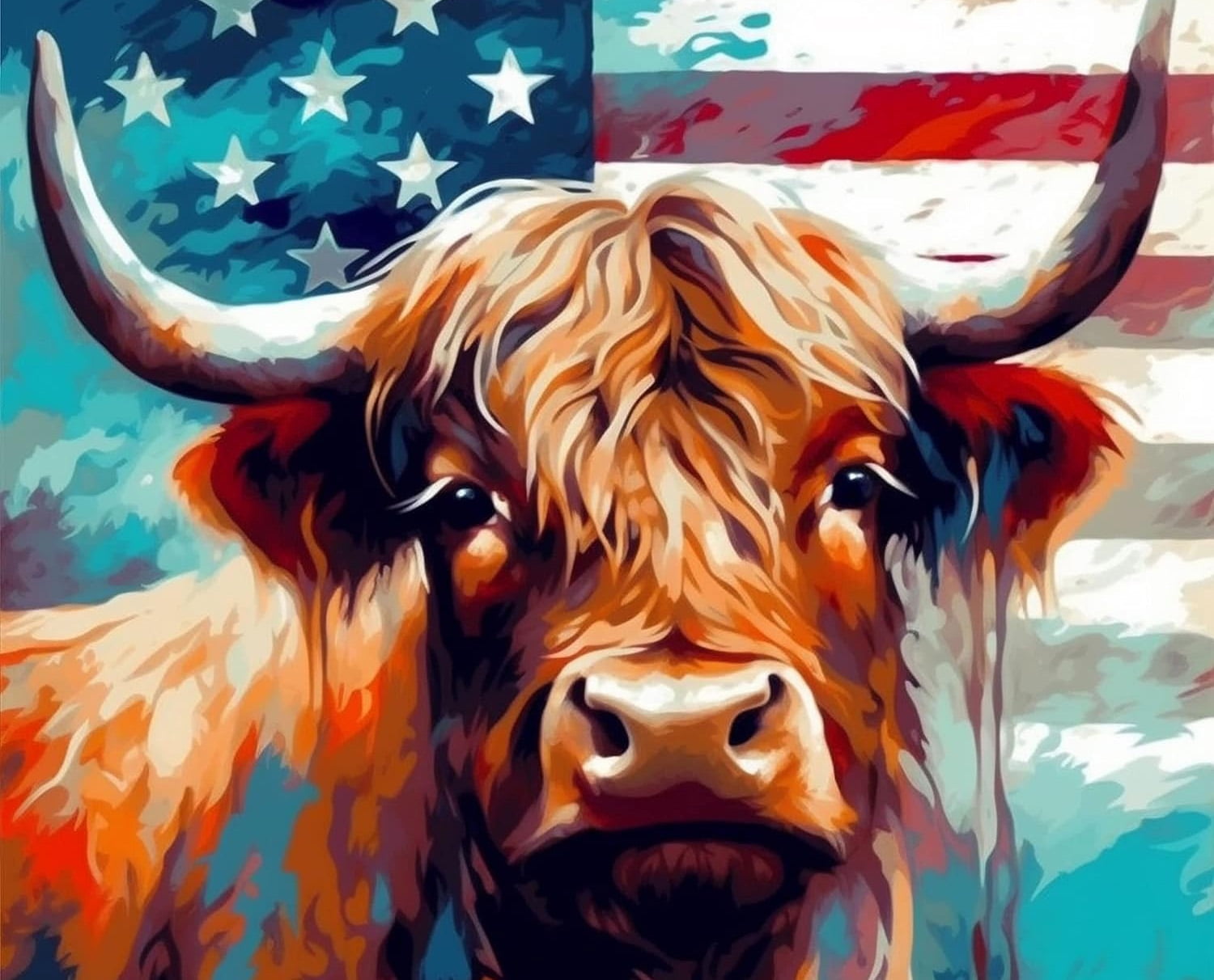 Paint by Numbers Kit for Adults -Highland Cow (7) - Beginner DIY Color ...