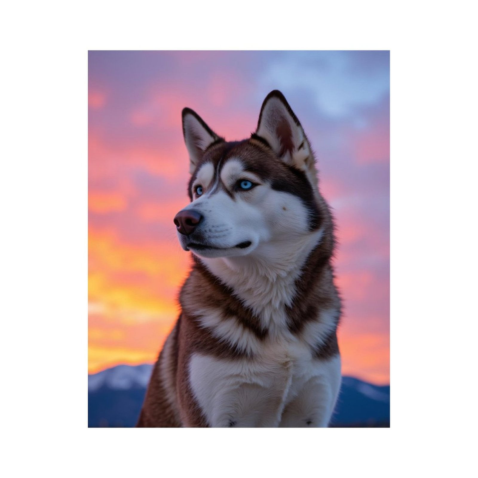Paint by Numbers Kit for Adults, Husky Sunset Majestic Sky Paint by ...