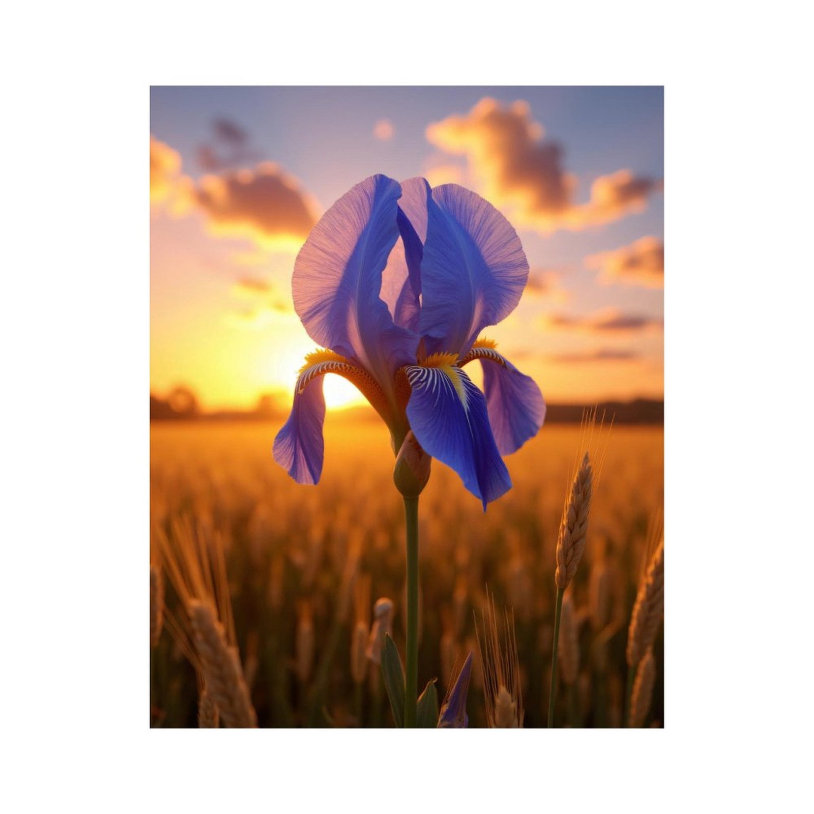 Paint by Numbers Kit for Adults, Iris Sunset Field Blossom Paint by ...