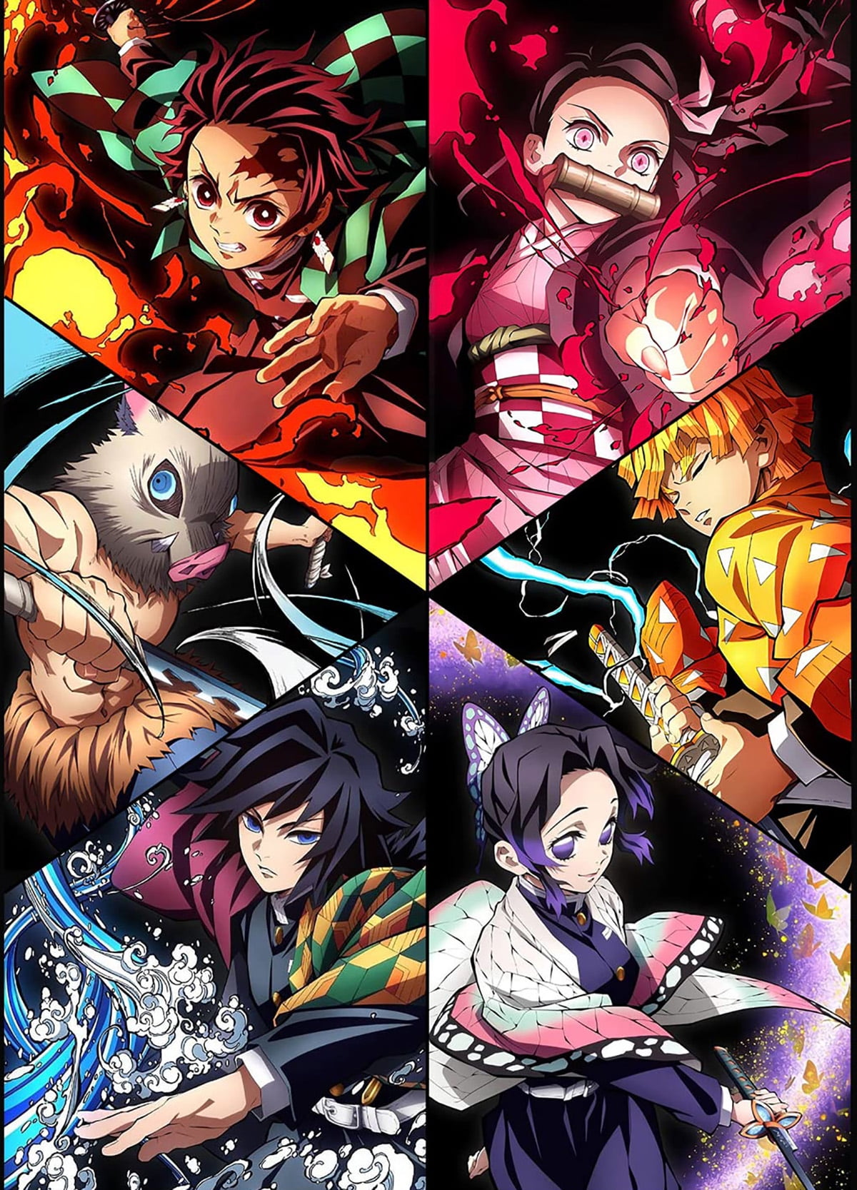 Paint by Numbers Kit for Adults -Japanese Anime Demon Slayer Kimetsu no ...