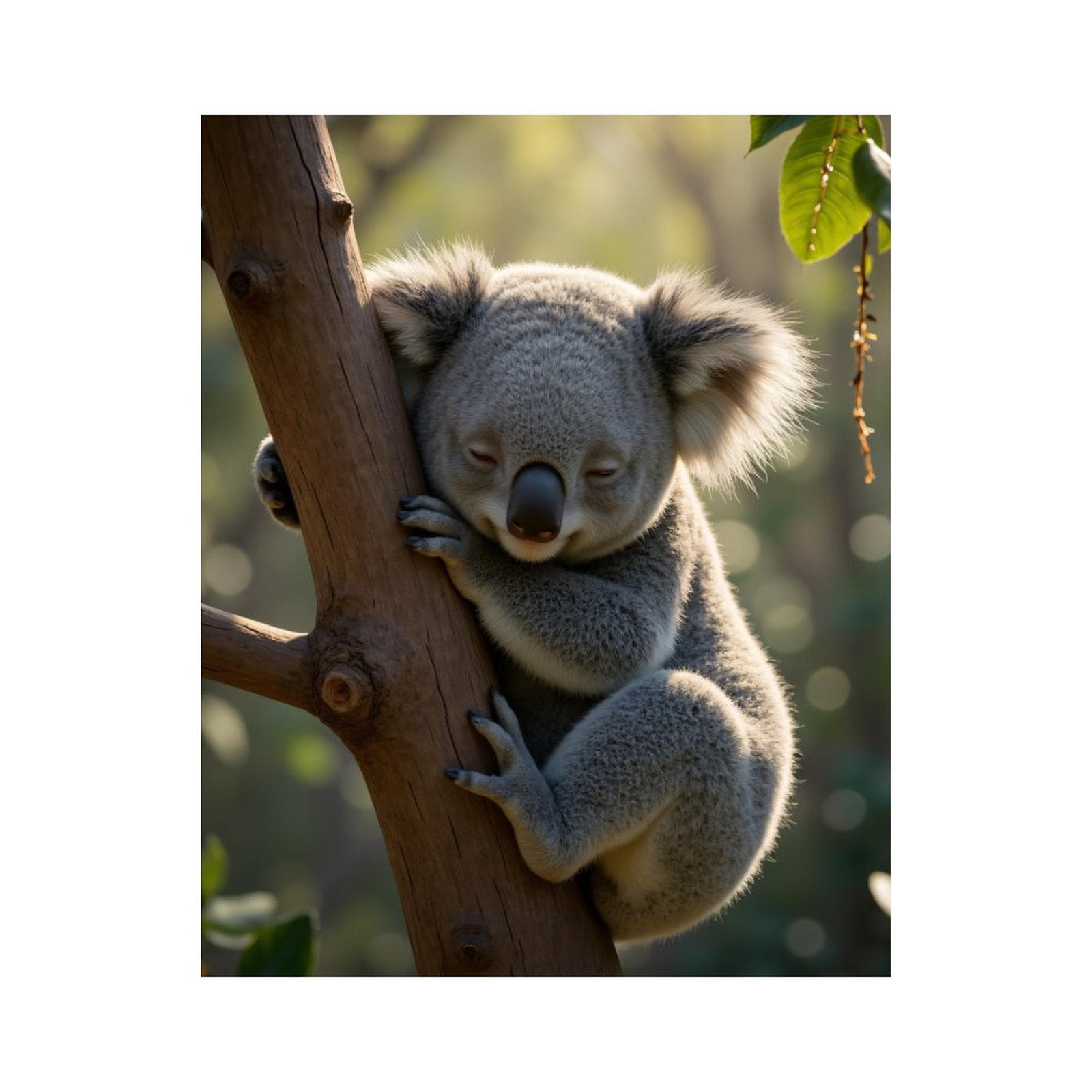 Paint by Numbers Kit for Adults, Koala Sleep Tree Branch Sunlight Paint ...