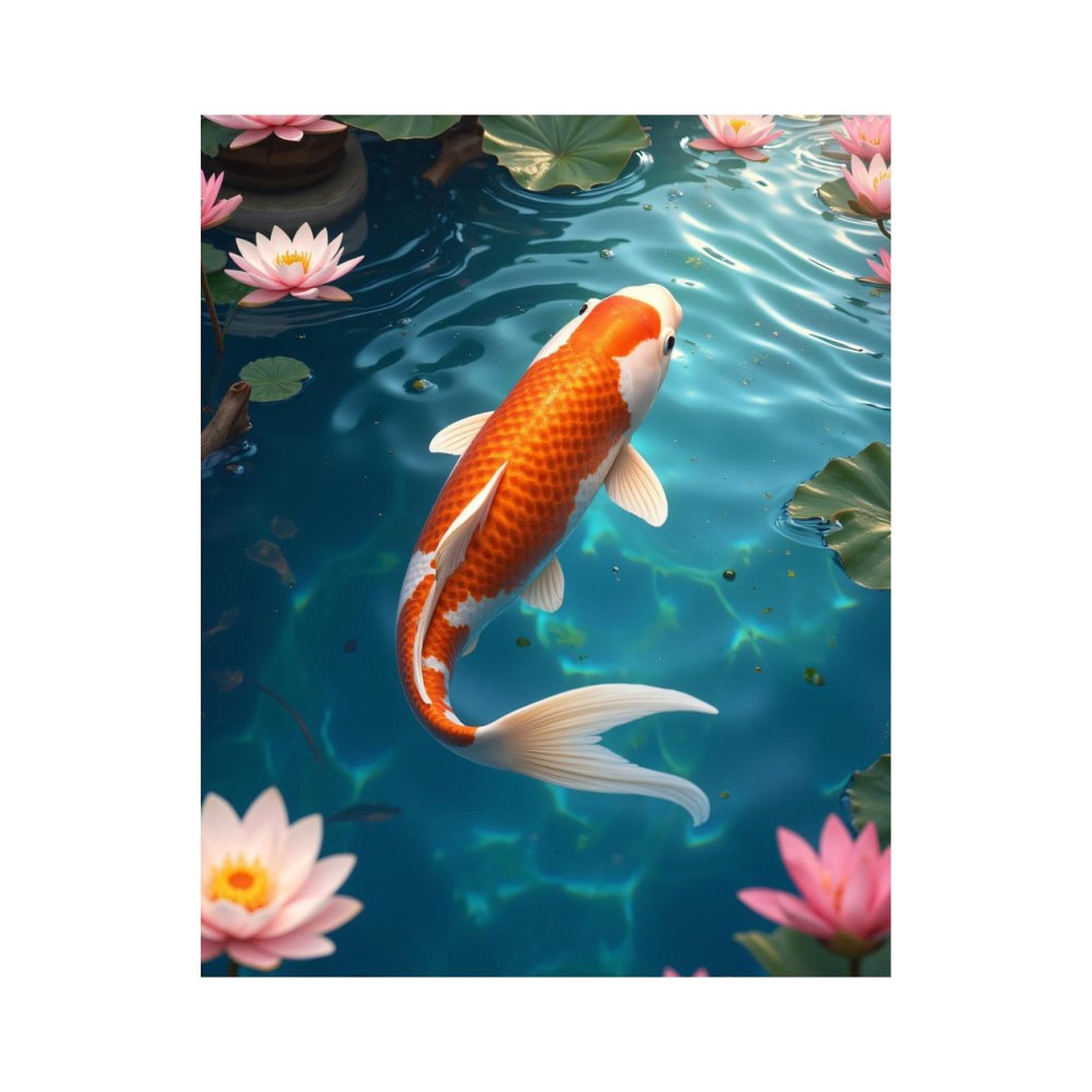 Paint by Numbers Kit for Adults, Koi Pond Serenity Lotus Waters Paint ...