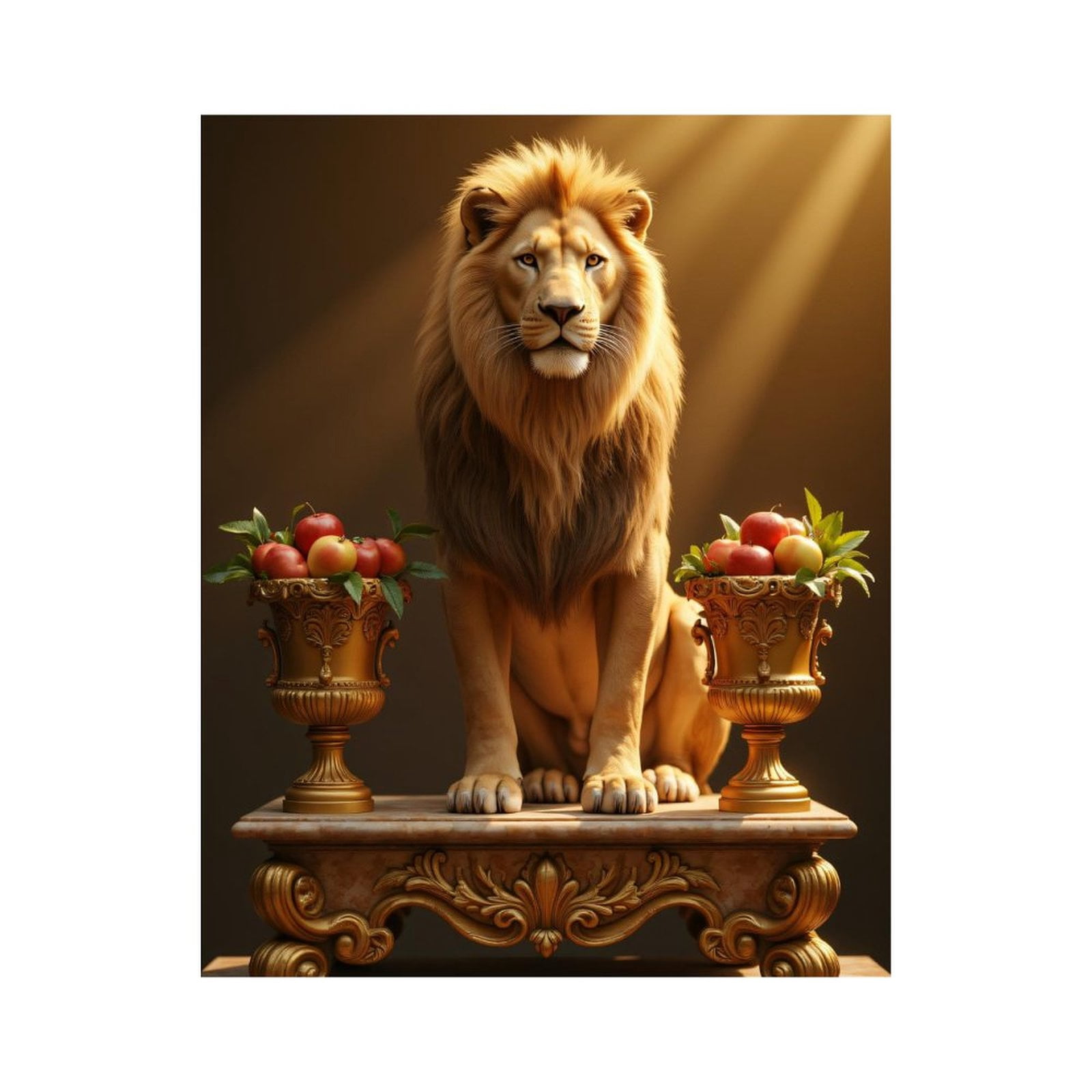 Paint by Numbers Kit for Adults, Lion Majestic Royal Fruit Display ...