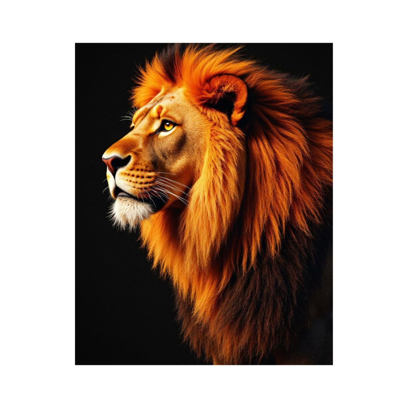 Paint by Numbers Kit for Adults, Lion Portrait Majestic Mane Wildlife ...