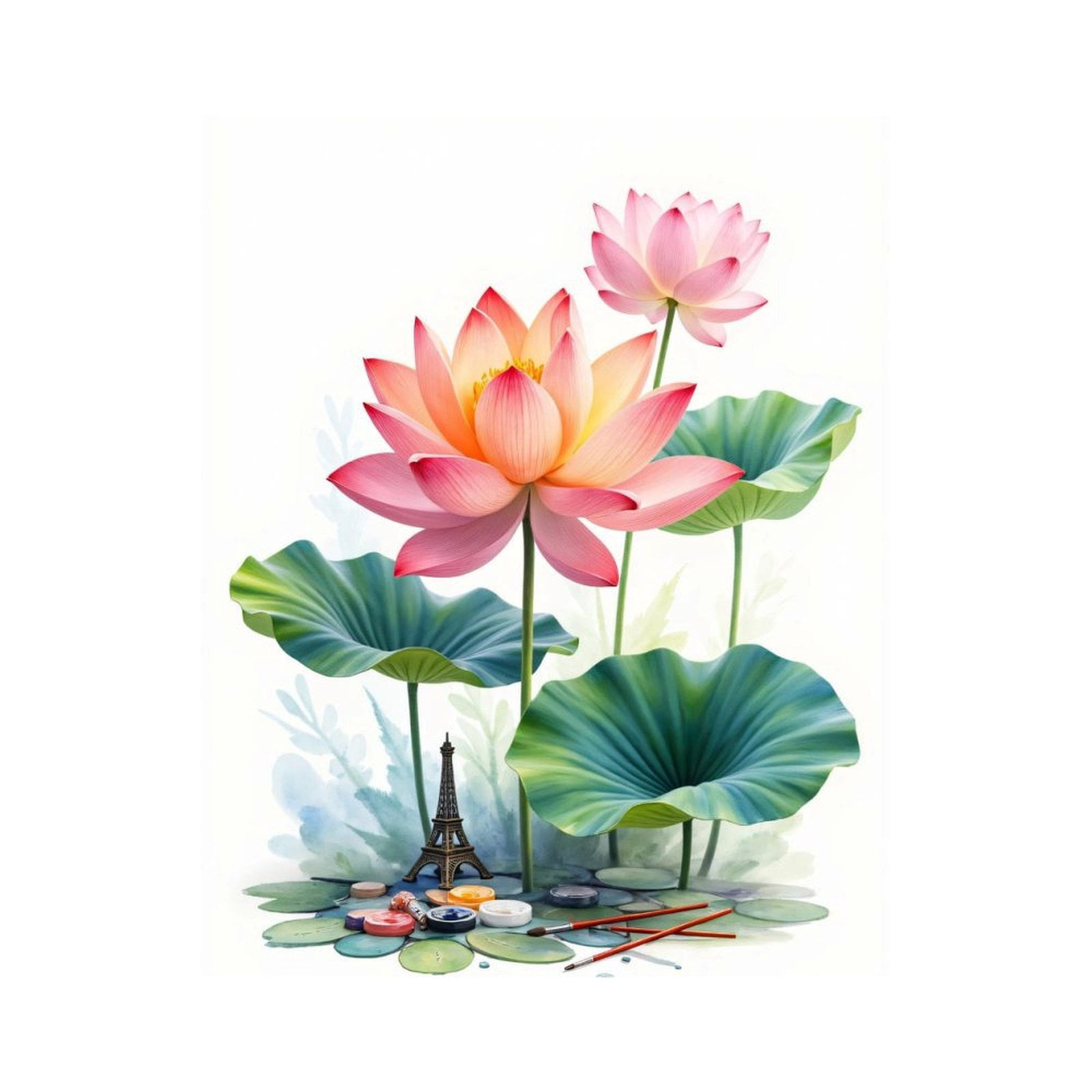 Paint by Numbers Kit for Adults, Lotus Art Eiffel Paint Brushes Paint ...