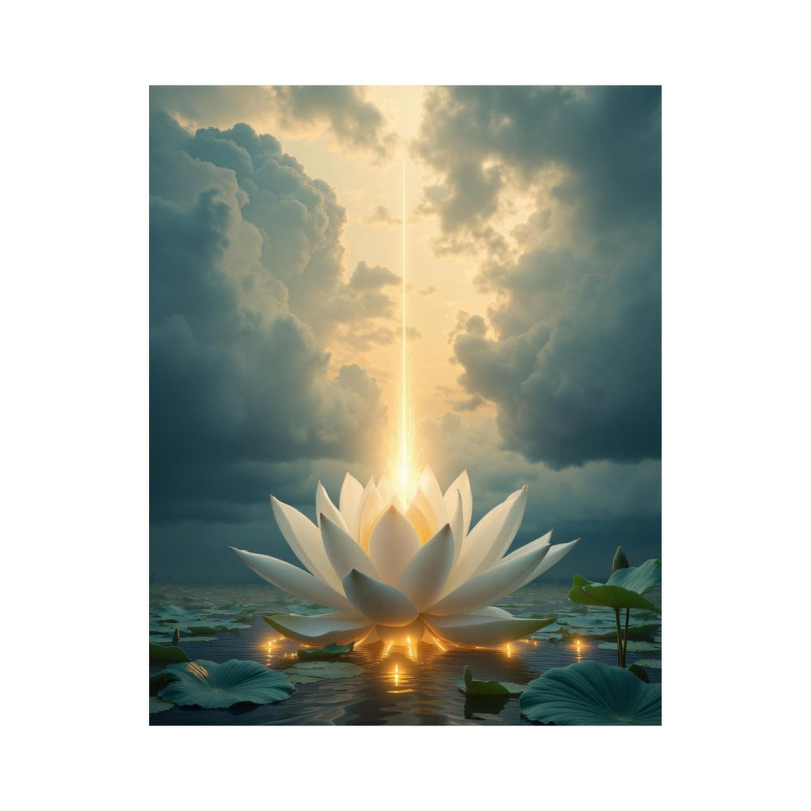 Paint by Numbers Kit for Adults, Lotus Glow Tranquil Lake Sky Light ...