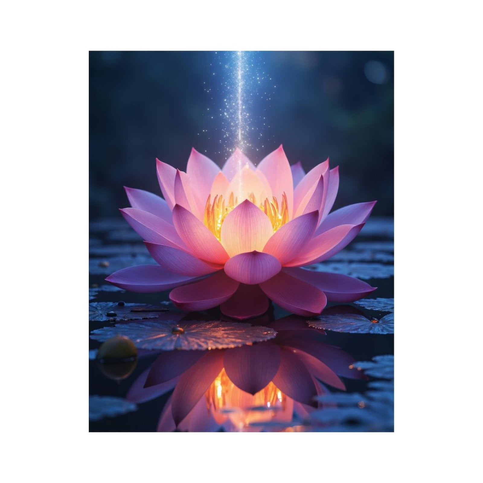 Paint by Numbers Kit for Adults, Luminous Lotus Enchanted Reflection ...