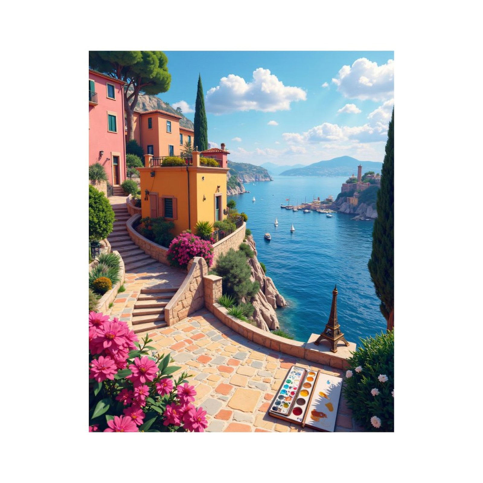 Paint by Numbers Kit for Adults, Majestic Coastal Landscape Painting ...