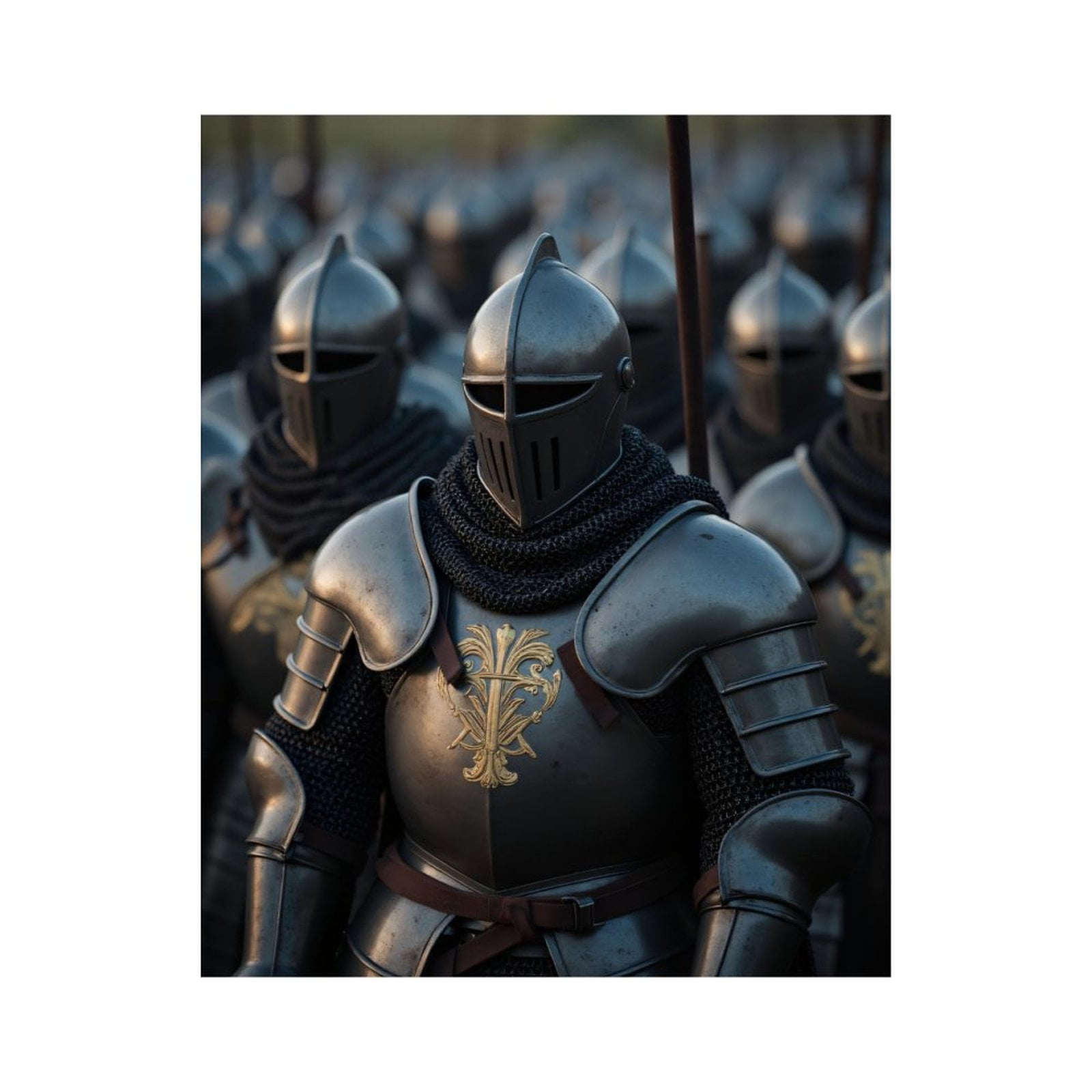 Paint by Numbers Kit for Adults, Medieval Knights In Battle Armor Paint ...