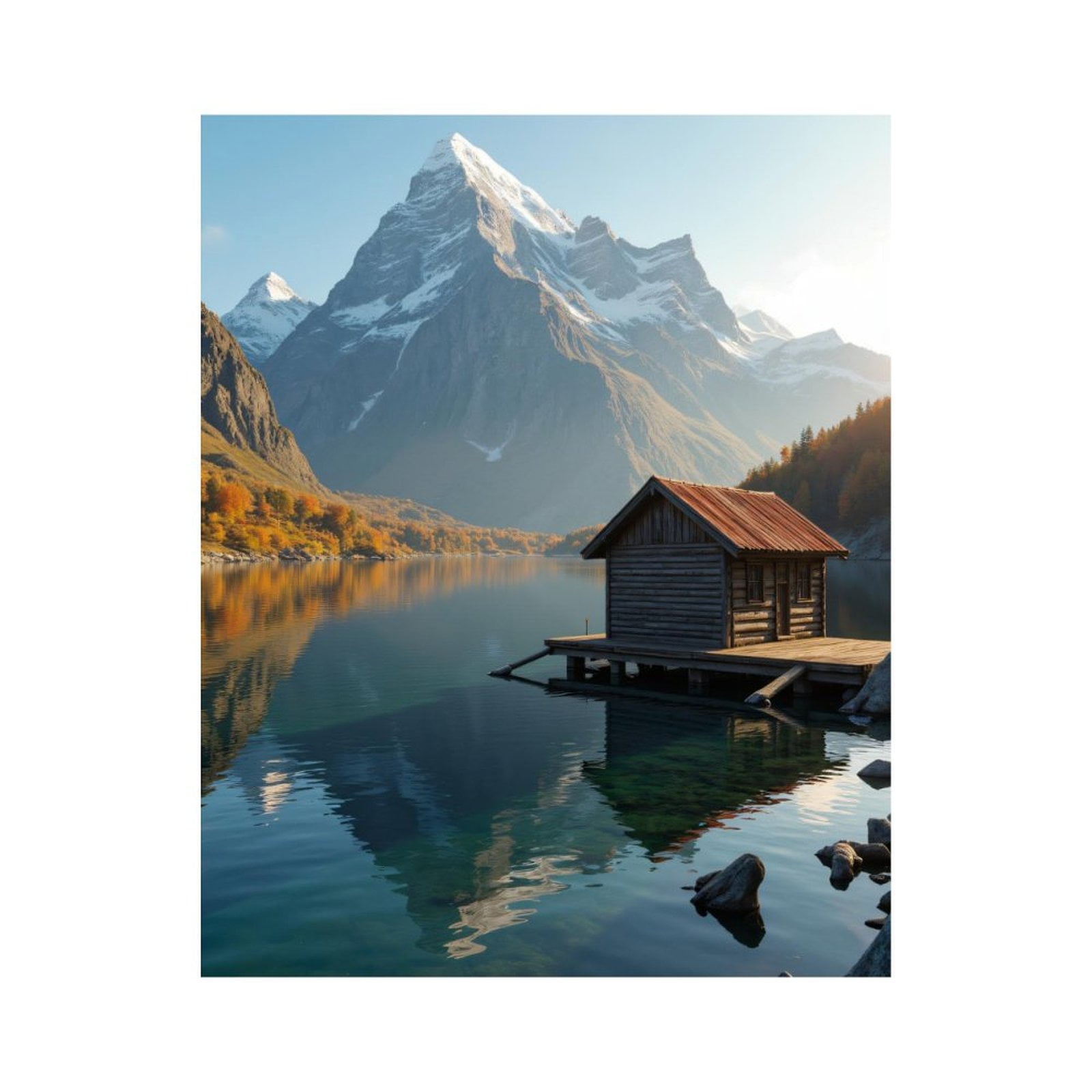 Paint by Numbers Kit for Adults, Mountain Lake Cabin Scenery Paint by ...