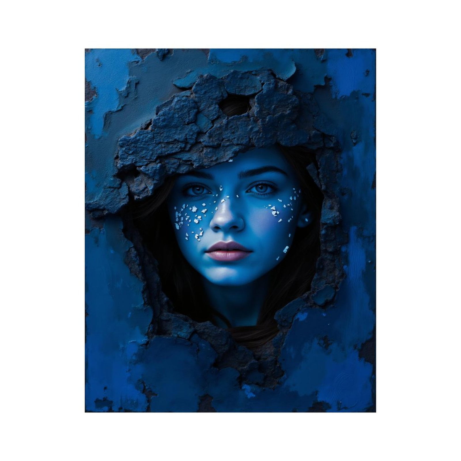 Paint by Numbers Kit for Adults, Mystical Blue Portrait Art Paint by ...