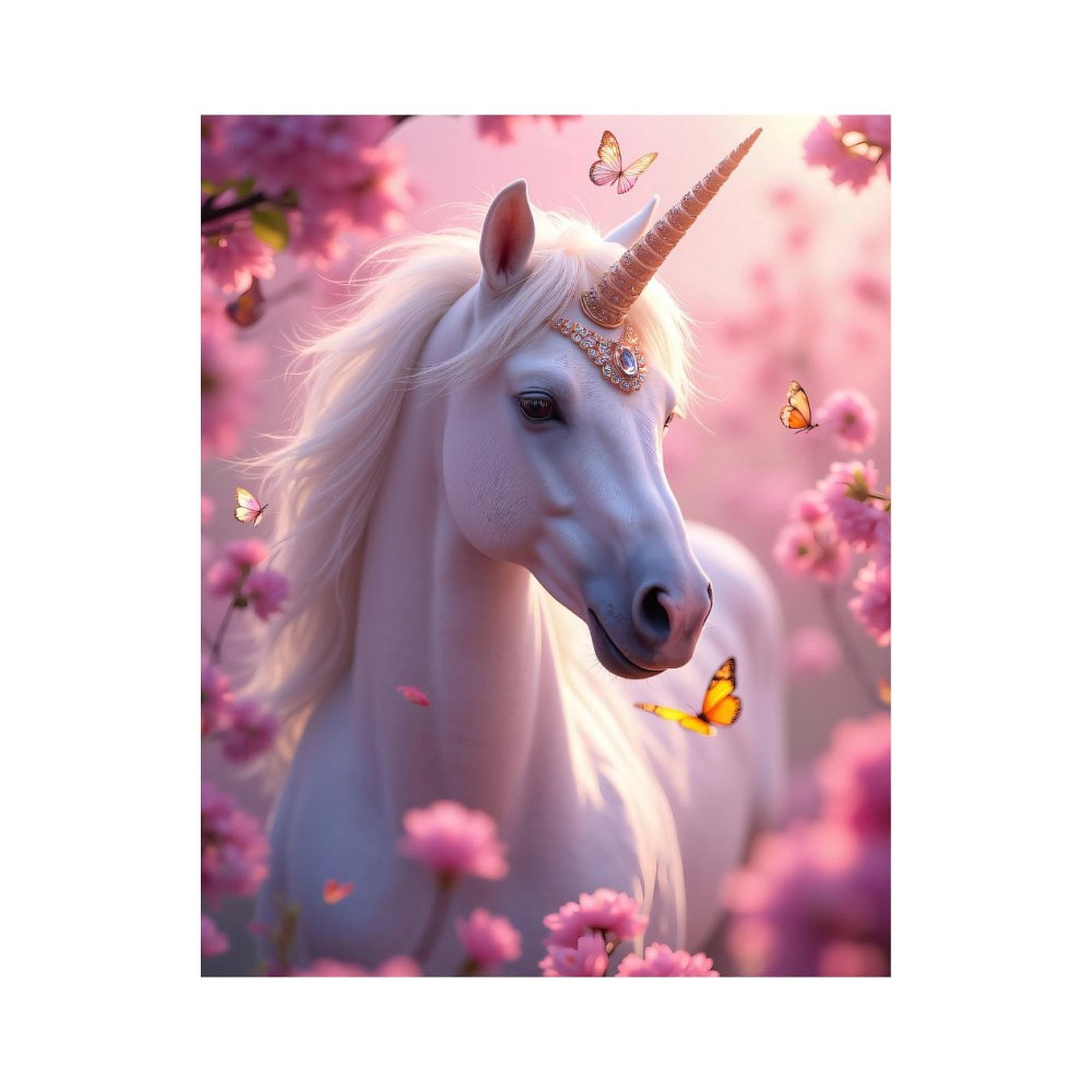 Paint by Numbers Kit for Adults, Mystical Creature Cherry Blossoms ...