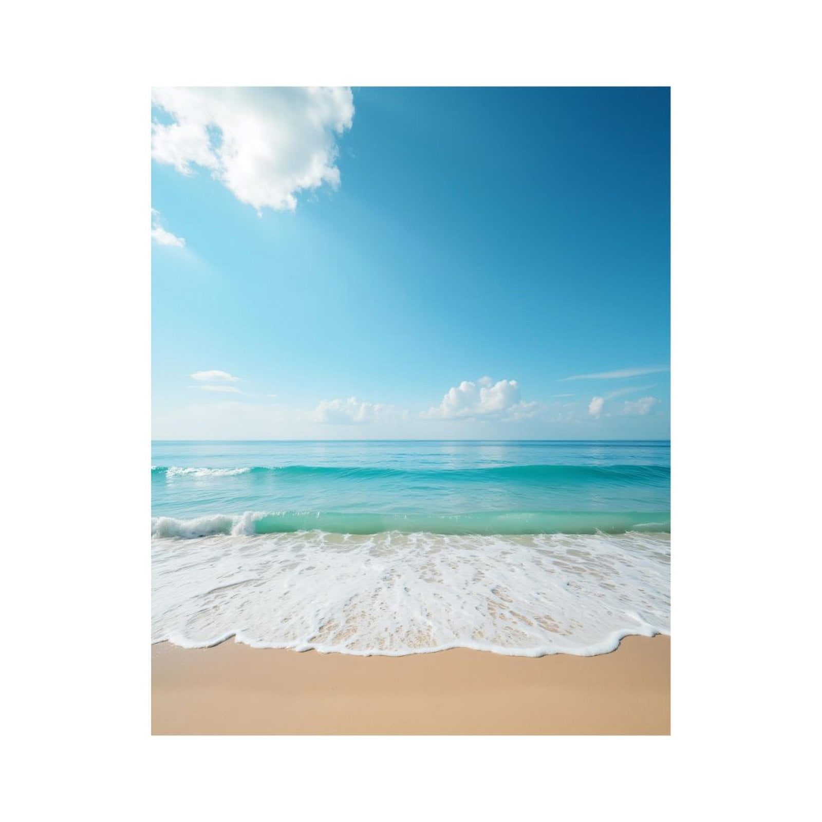 Paint by Numbers Kit for Adults, Ocean Waves Sandy Beach Sky Paint by ...