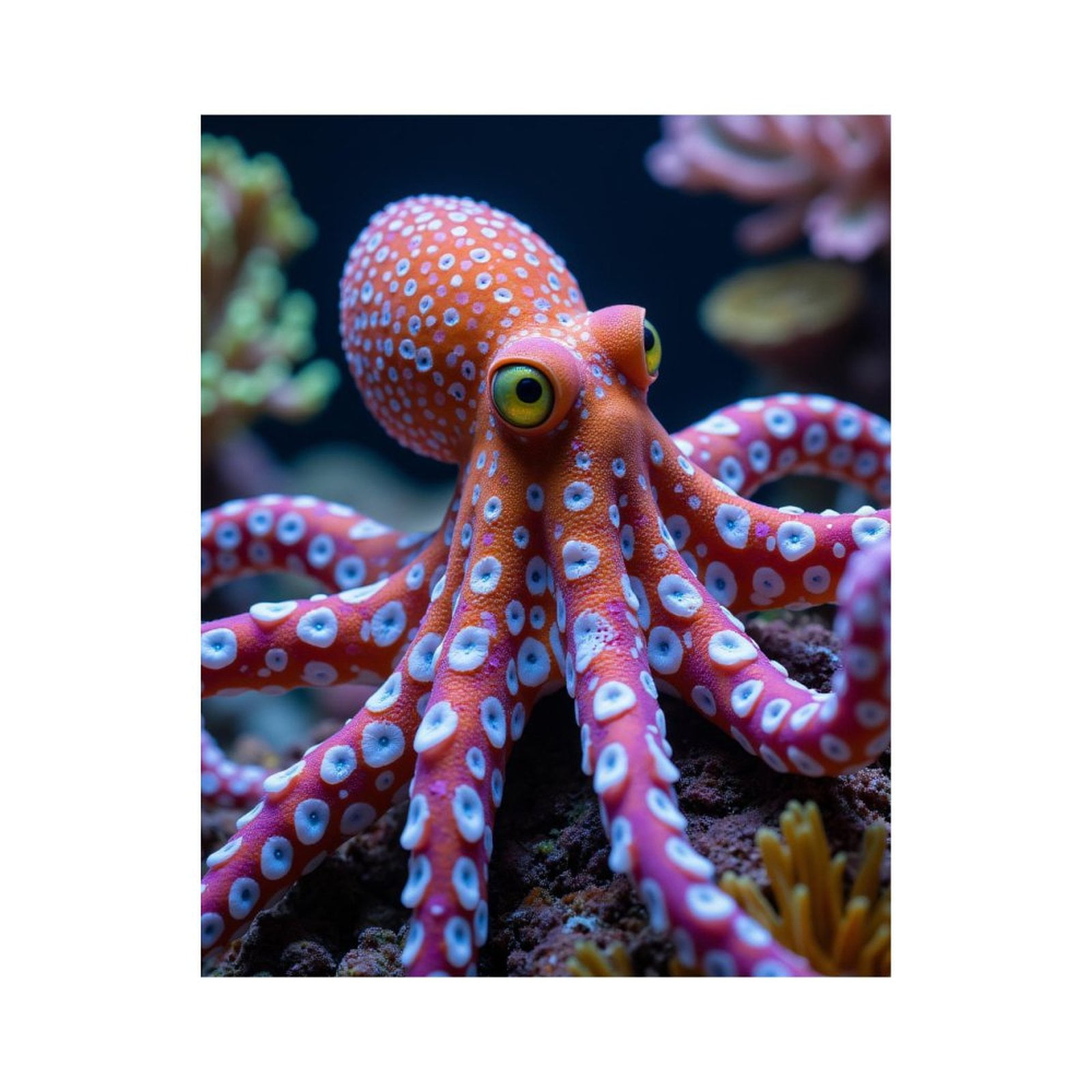 Paint by Numbers Kit for Adults, Octopus Vivid Coral Ocean Scene Paint ...