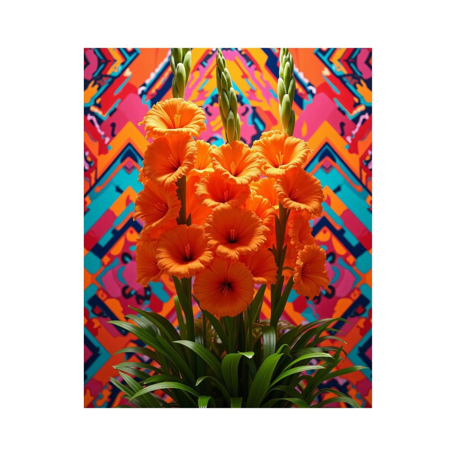 Paint by Numbers Kit for Adults, Orange Blossom Kaleidoscope Garden ...