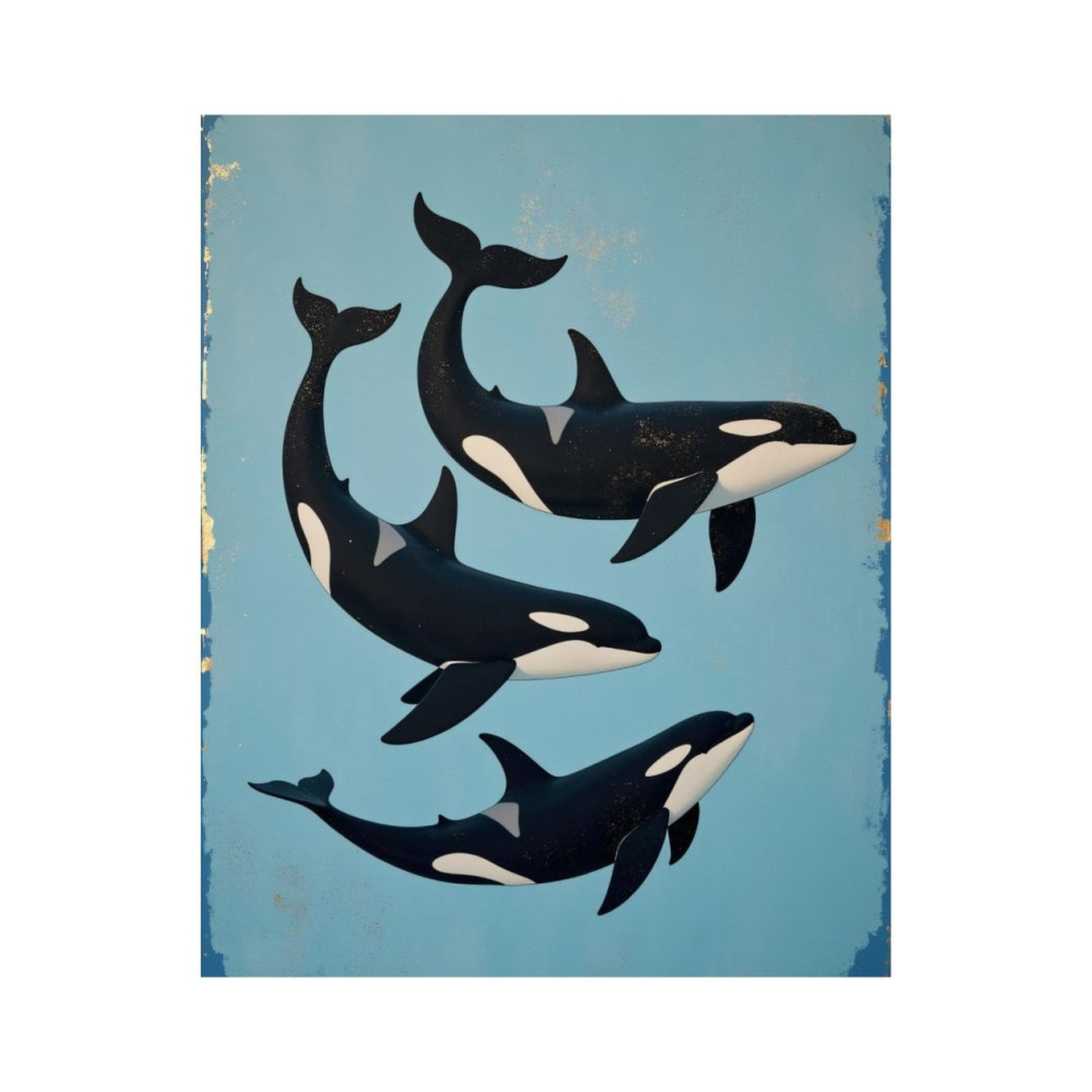Paint by Numbers Kit for Adults, Orca Trio Ocean Art Paint by Numbers ...
