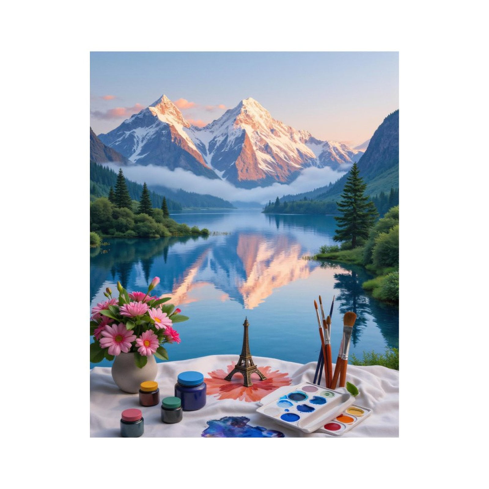Paint by Numbers Kit for Adults, Painting Scenic Mountain Lake Art ...