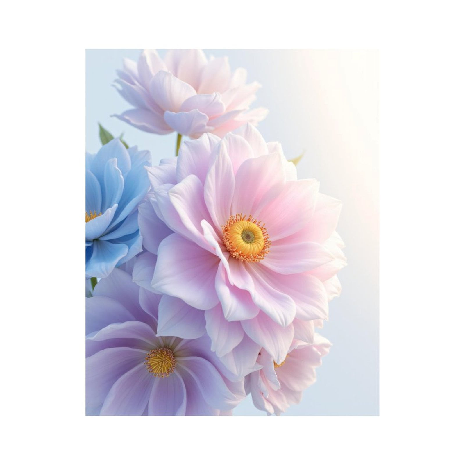 Paint by Numbers Kit for Adults, Pastel Blooms Soft Petals Blossoms Paint by Numbers, Easy Paint ...