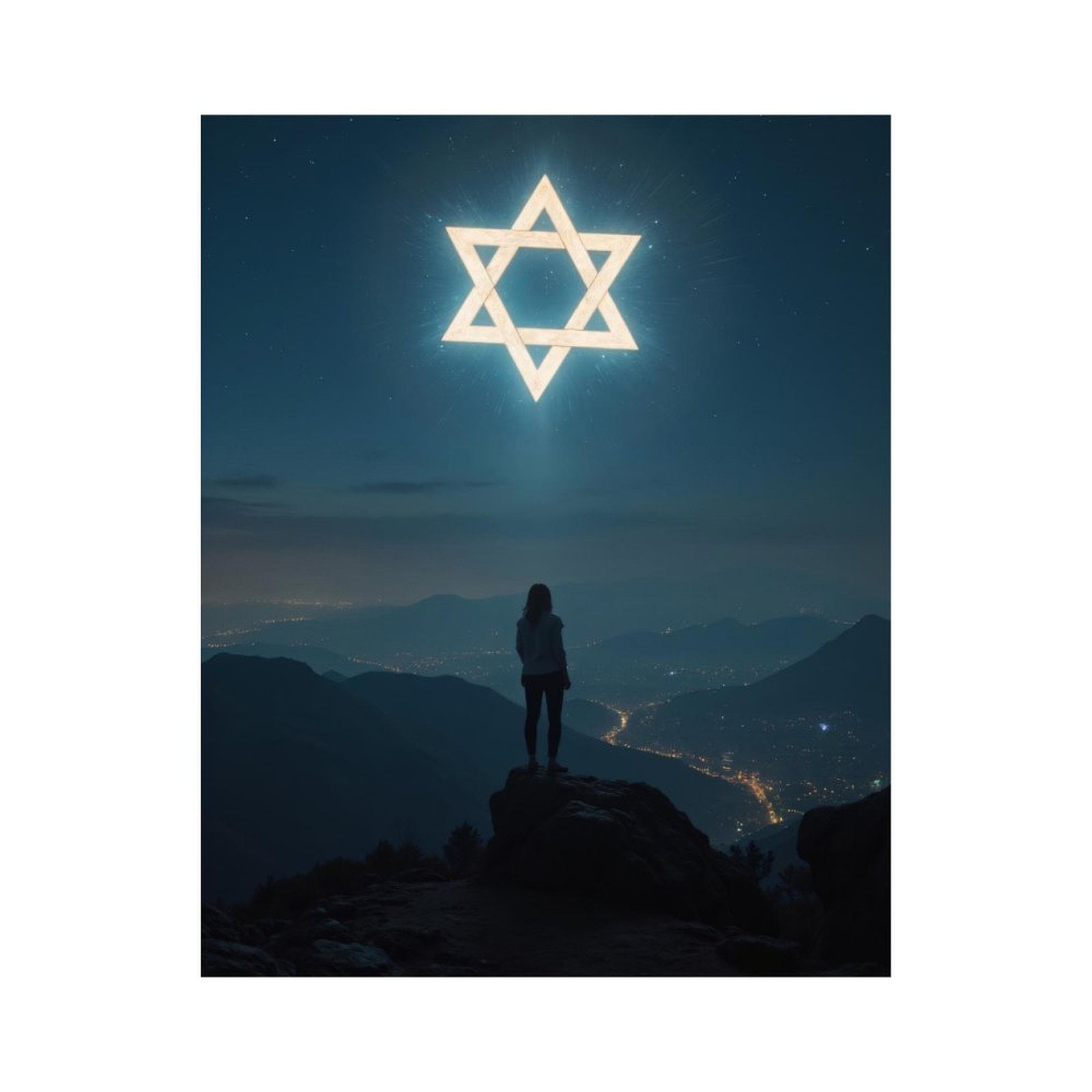 Paint by Numbers Kit for Adults, Person Staring Glowing Starry Sky ...