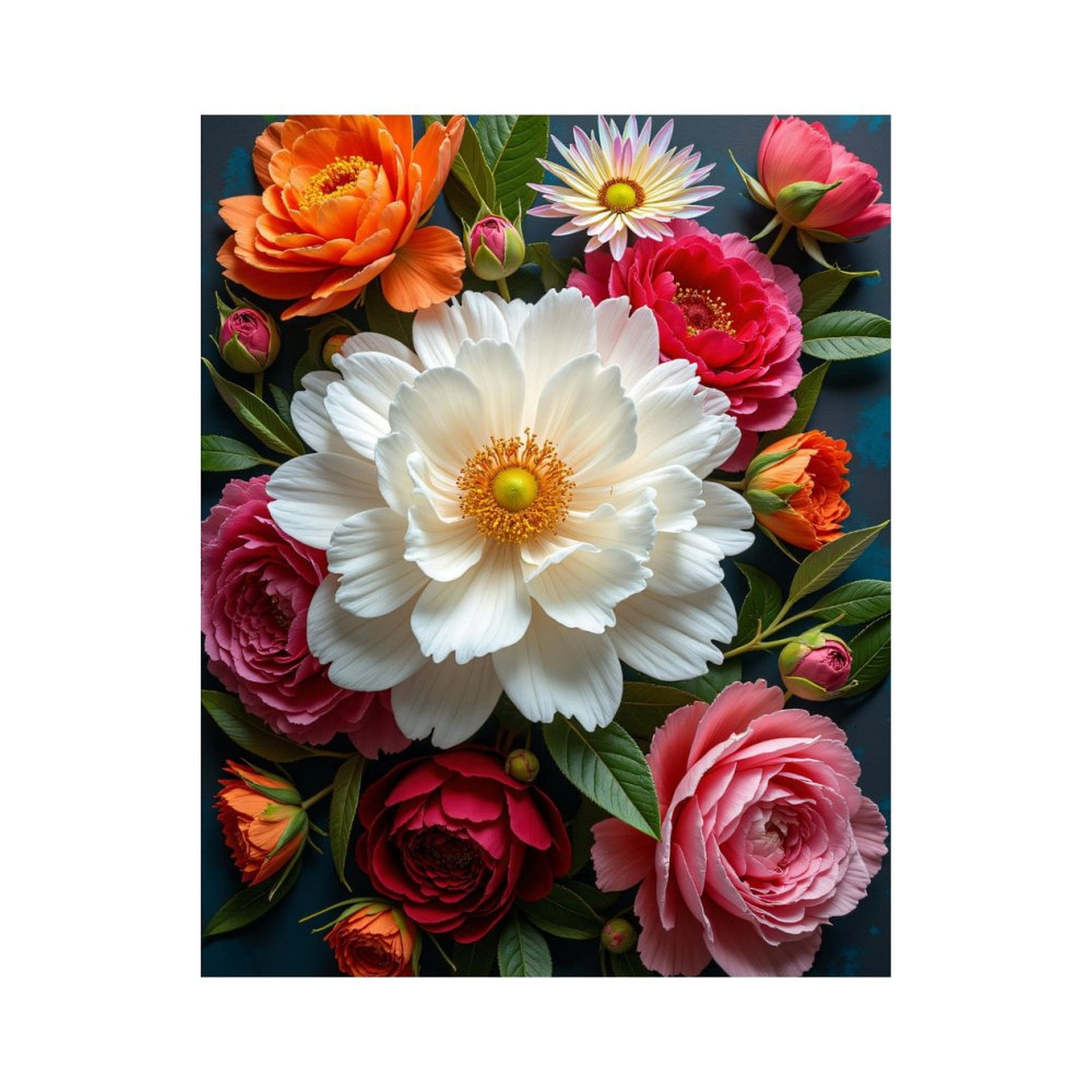 Paint by Numbers Kit for Adults, Petals Bouquet Vibrant Floral Display ...