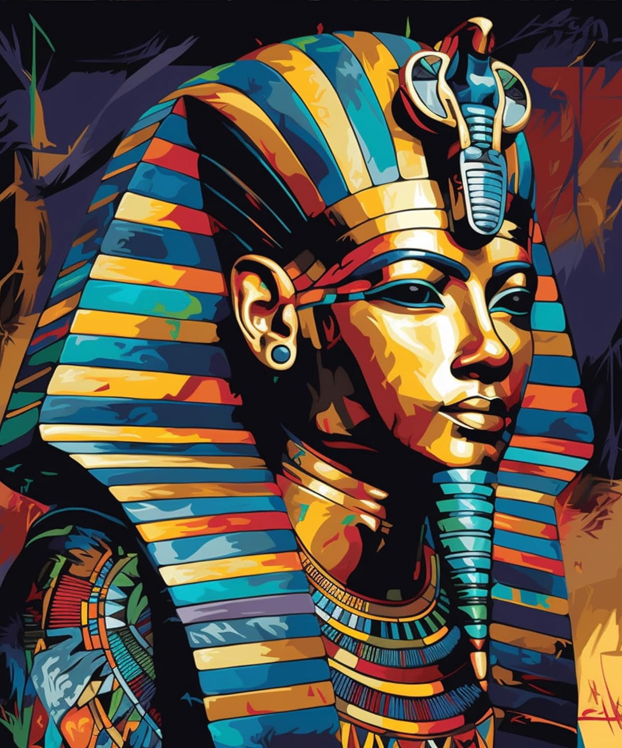 Paint by Numbers Kit for Adults -Pharaoh (4)- Beginner DIY Color by ...